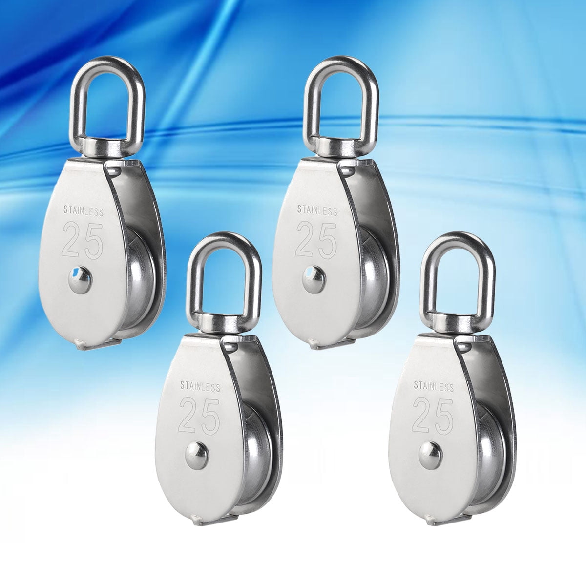 WHAMVOX Heavy Duty Stainless Steel Single Pulley for Wire Rope with ...