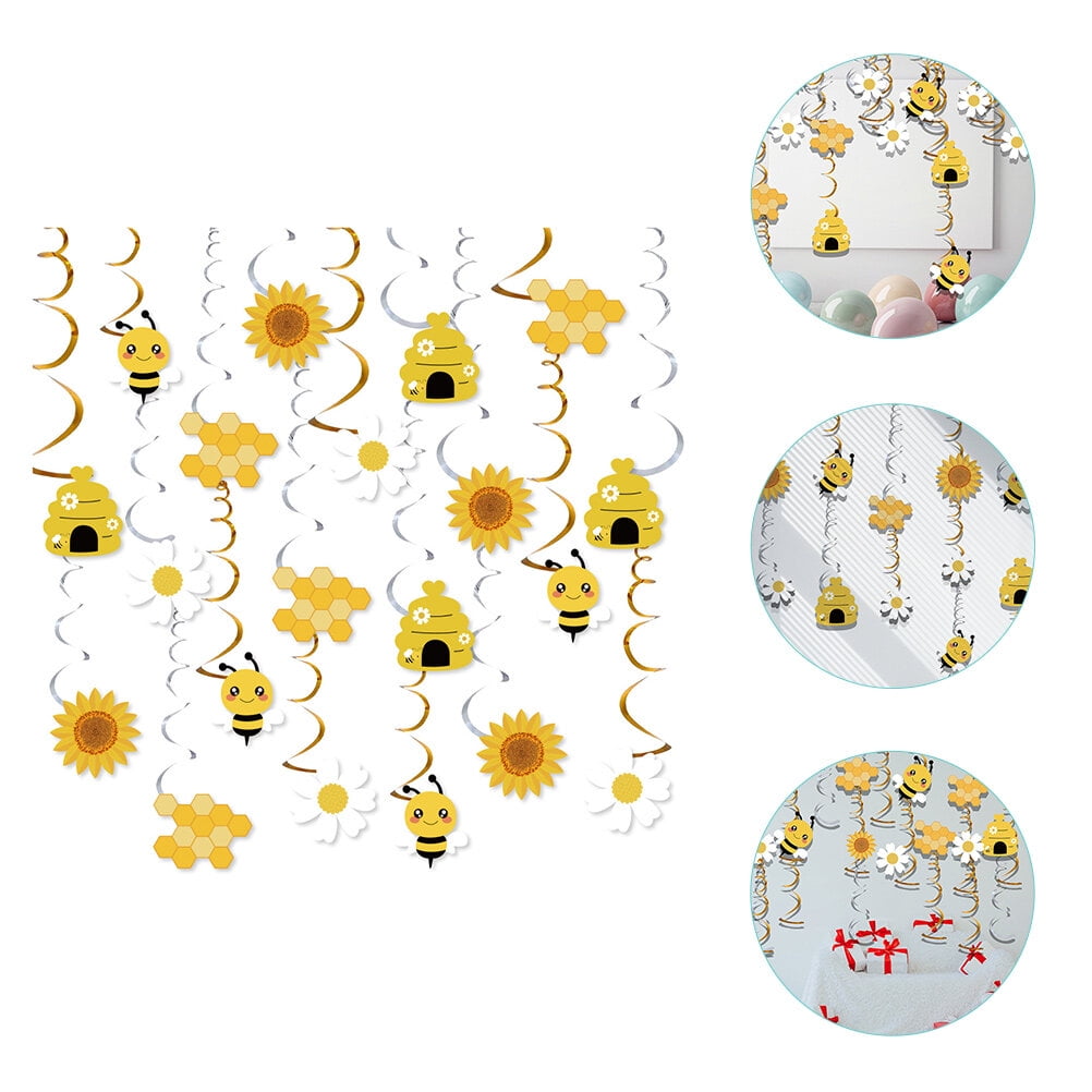 WHAMVOX Hemoton 1 Set Bee Hanging Swirl Decorations for Birthday Party ...