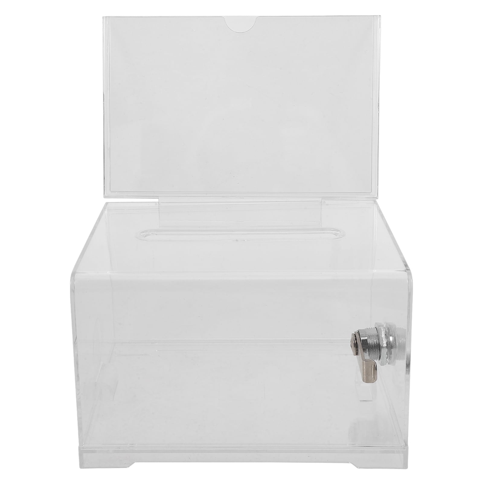WHAMVOX Hemoton 1 Set Clear Donation Box with Lock for Fundraising ...