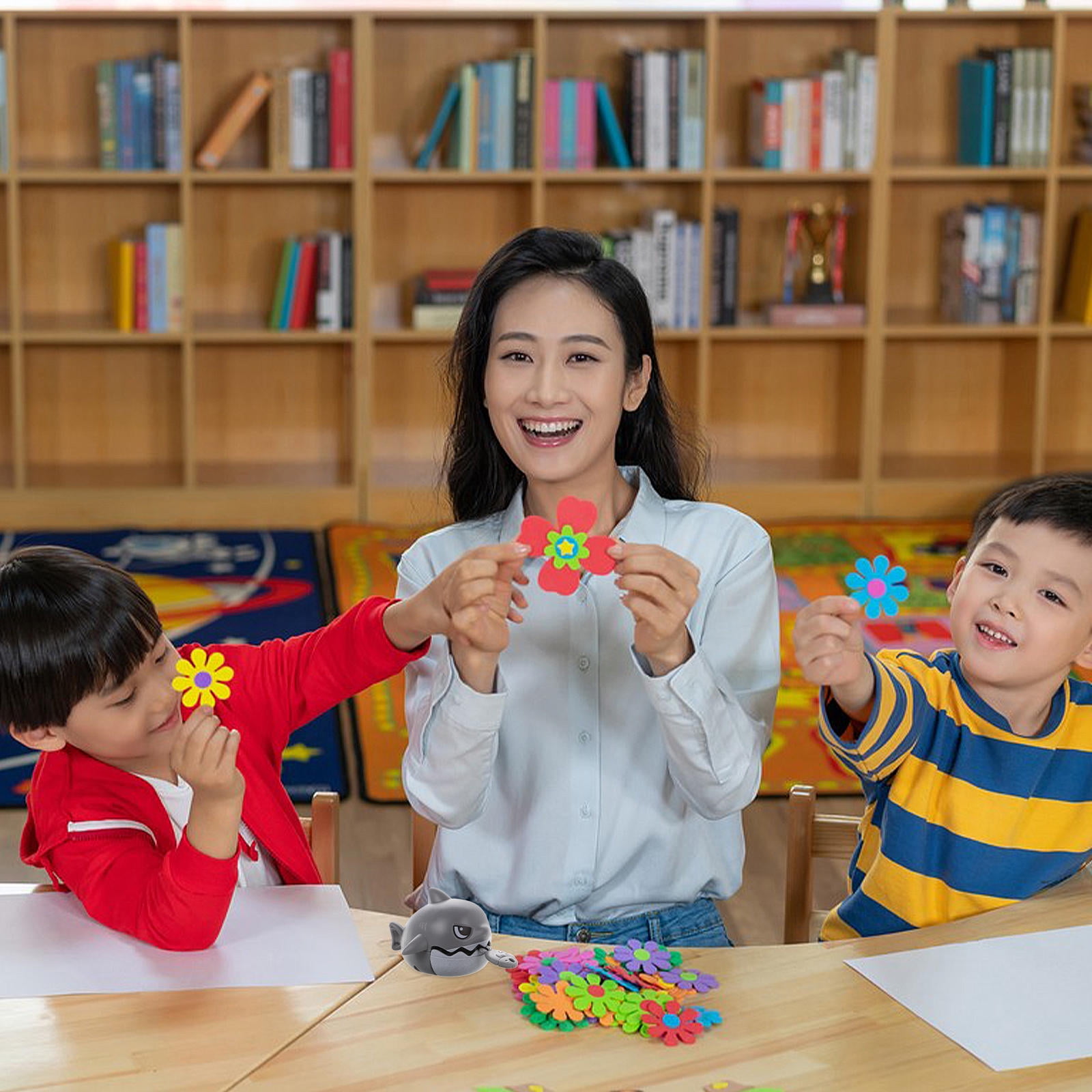 WHAMVOX Hemoton Vibration Pull String Shark Toy Cute Mini Sea Animal ...