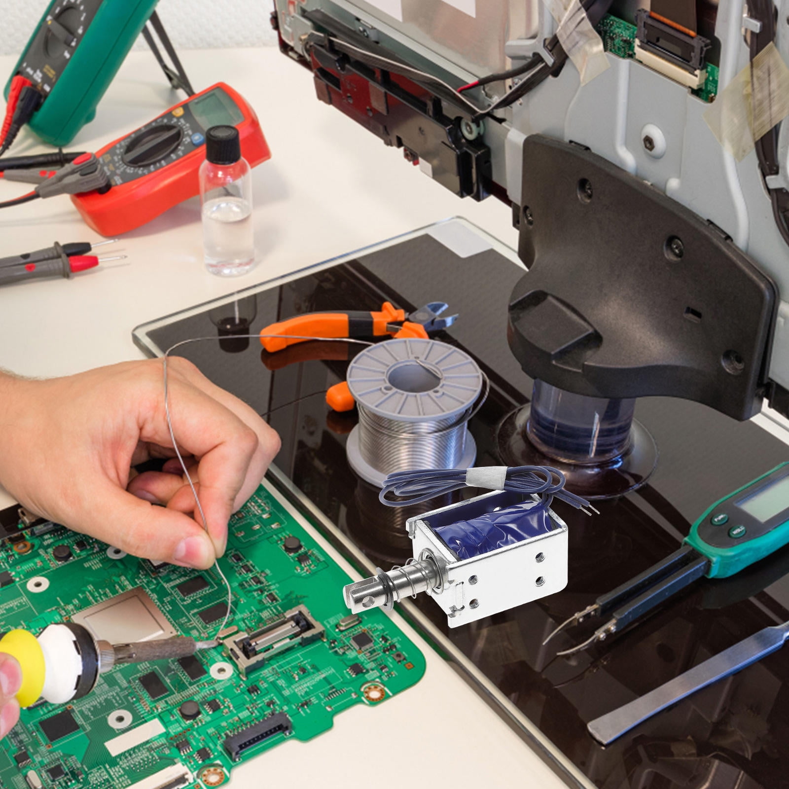 WHAMVOX High Thrust Electromagnet Solenoid Coil Mini Push Pull 12 Type ...