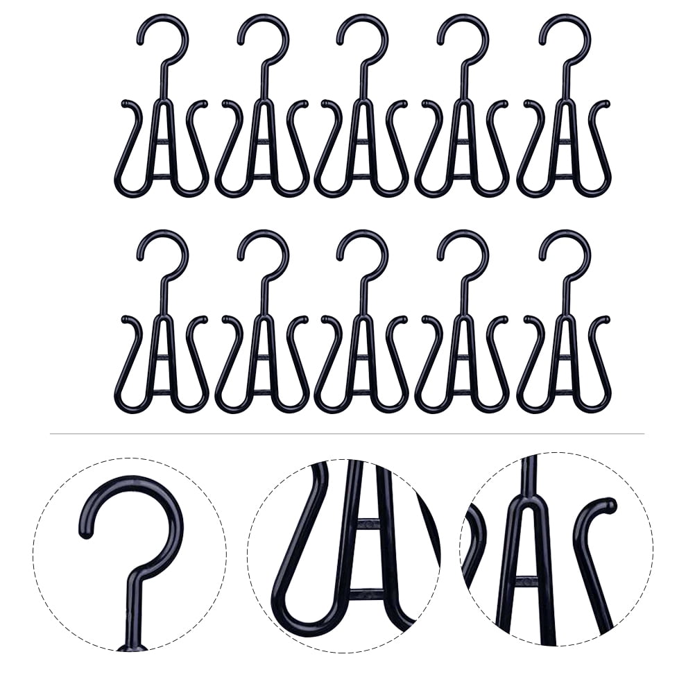 WHAMVOX Hook for Drying Shoes 10Pack Black Plastic Drying Racks for ...