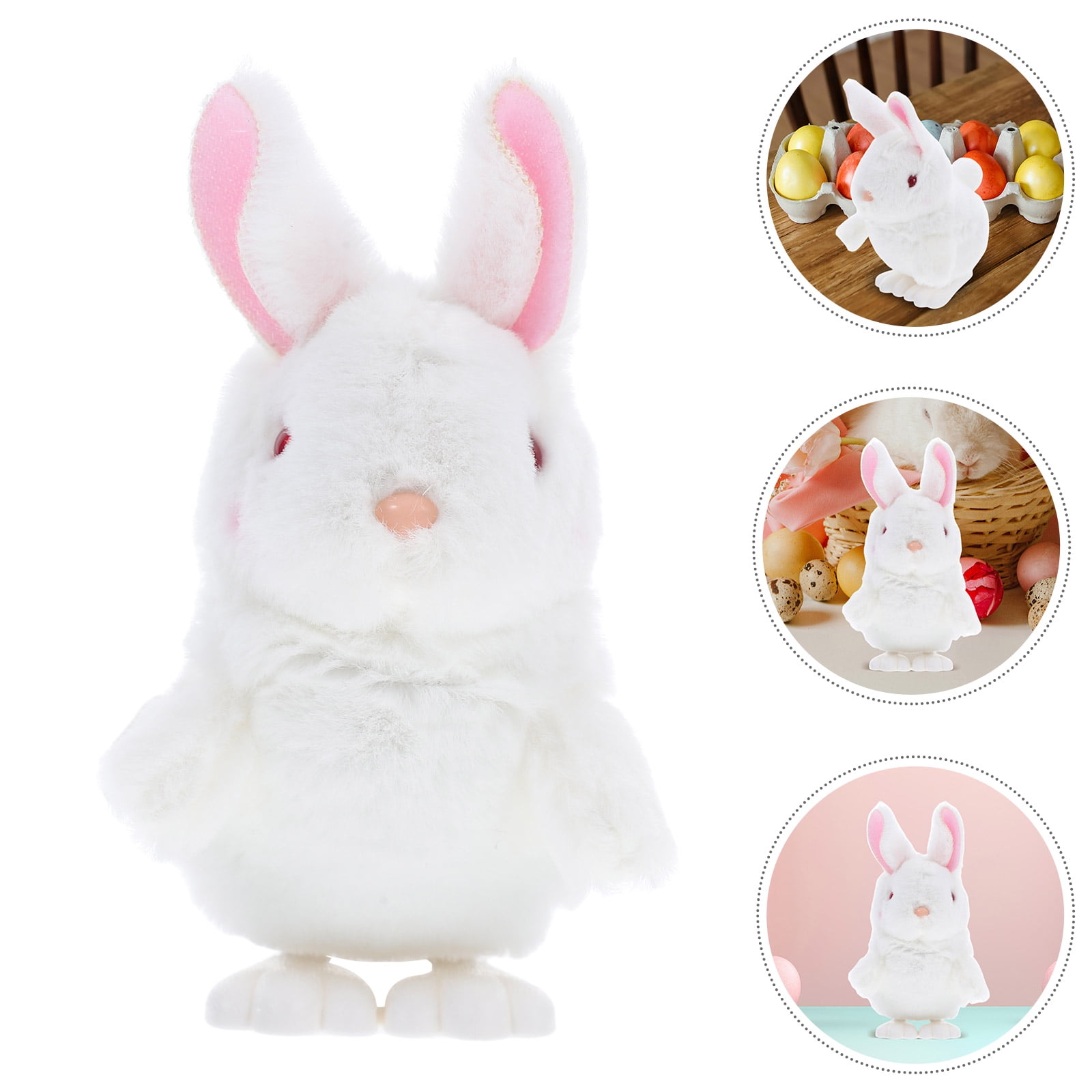 WHAMVOX Hopping Bunny Plush Animal Wind-up Toy Clockwork Child - Walmart.com