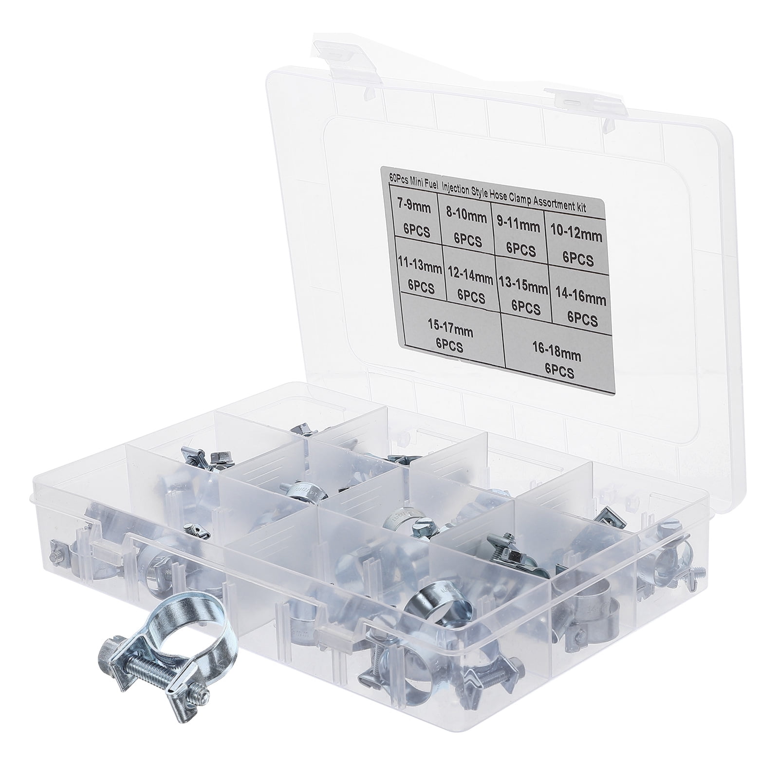 WHAMVOX Hose Clip Clamp for Injection Line Clamps Steel Silver ...