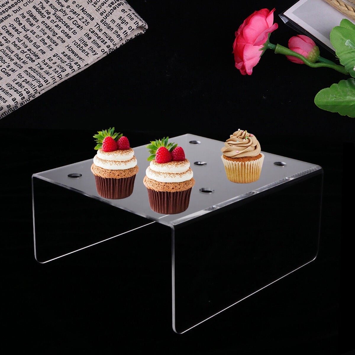 WHAMVOX Ice Cream Cone Holder Clear Cake Cone Stand Cake Tube Holder ...