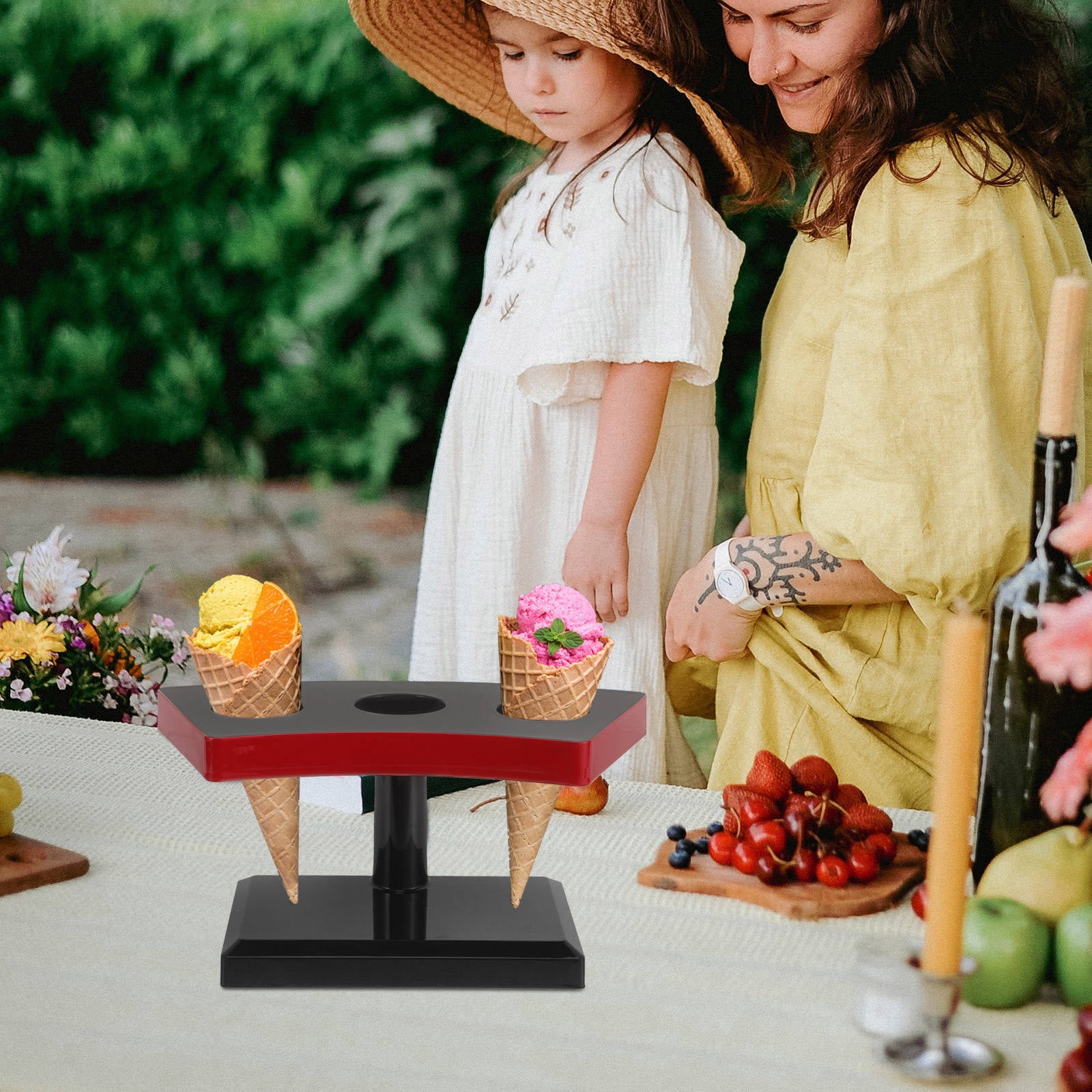 WHAMVOX Ice Cream Cone Holder Stand Sushi Display Stand Plastic Food ...