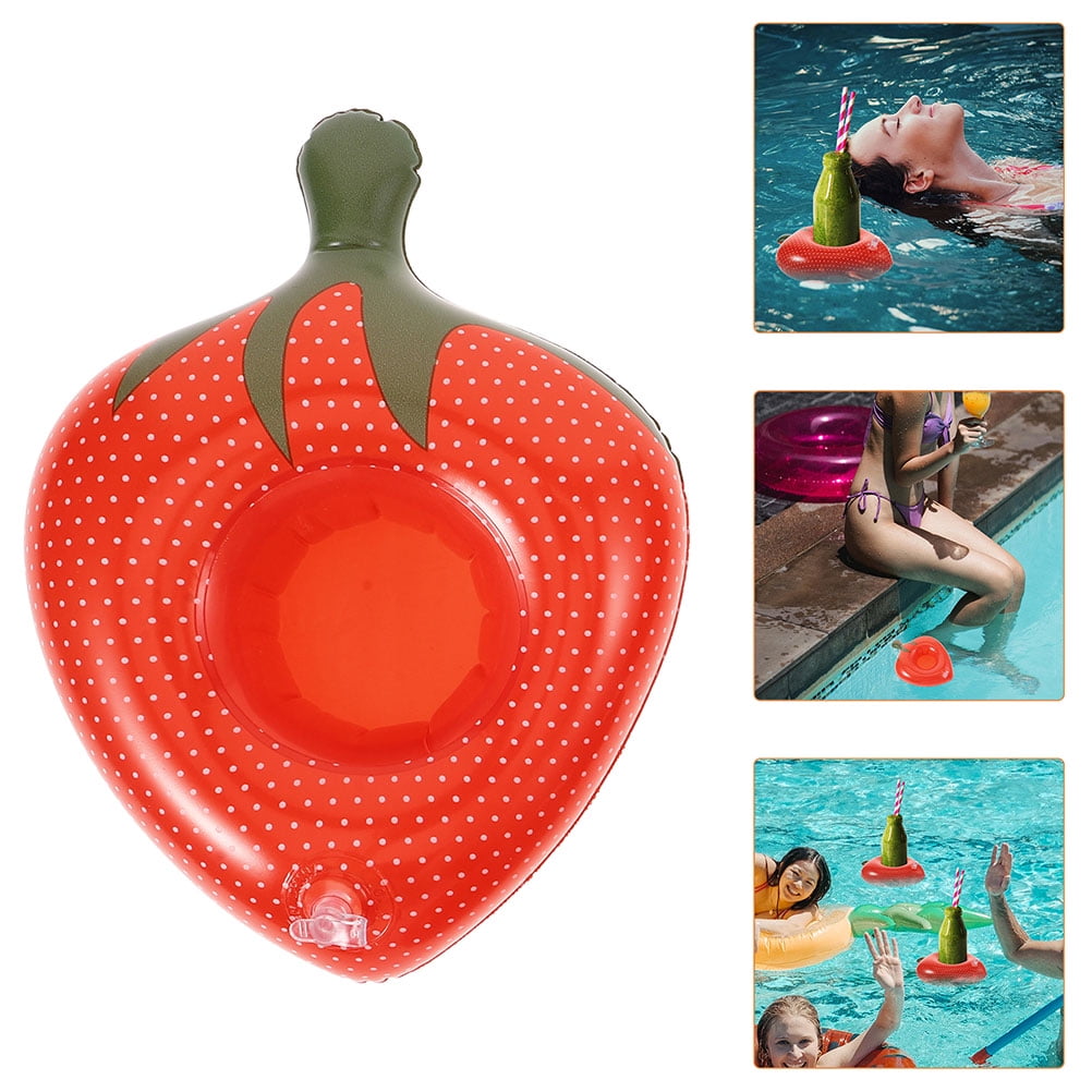 WHAMVOX Inflatable Pool Drink Holder with Strawberry Design for ...