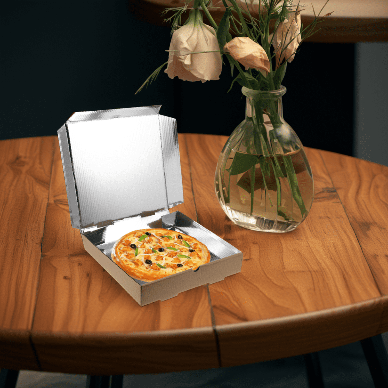 WHAMVOX Insulated Pizza Slice Boxes Made from Paper and Aluminum Foil ...