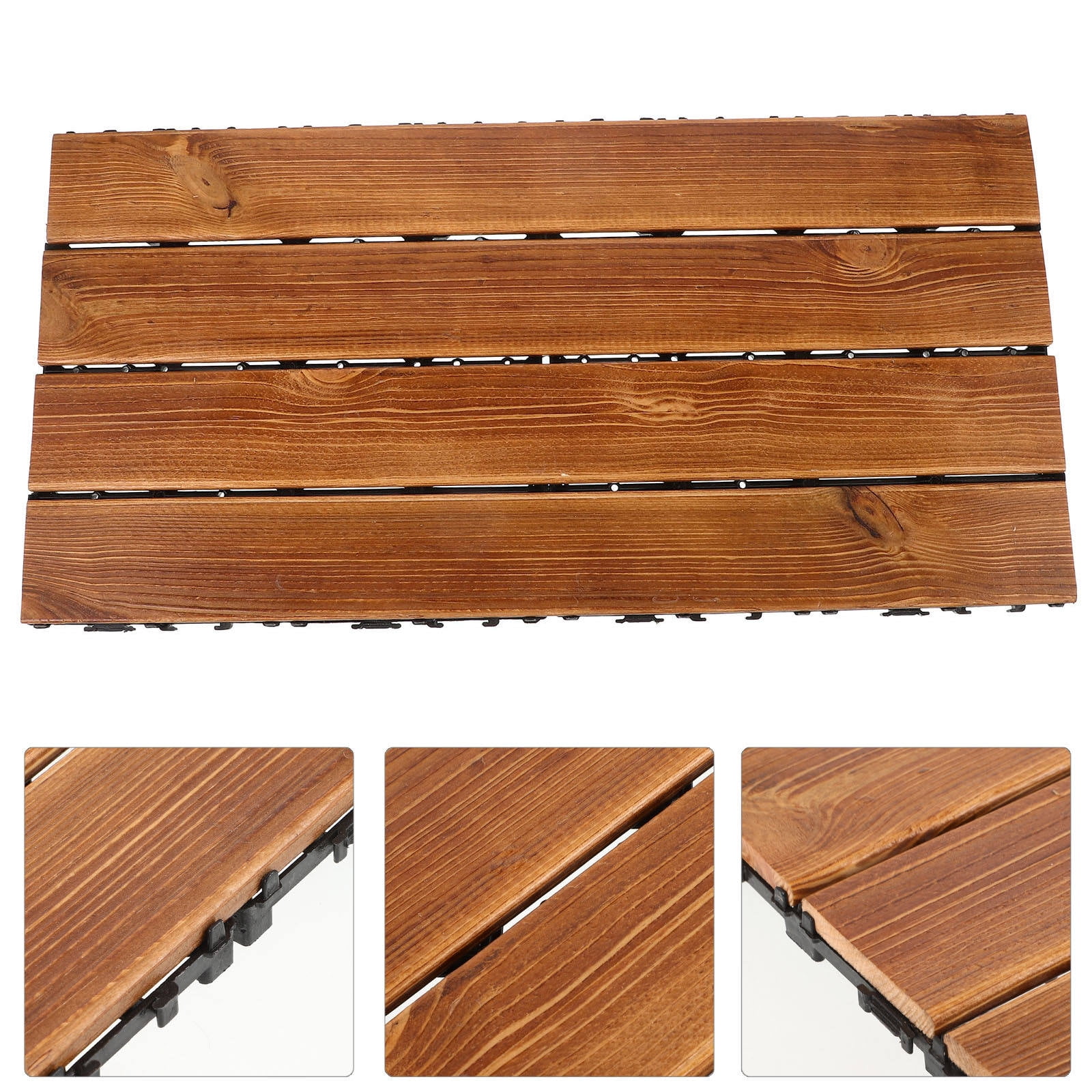 WHAMVOX Interlocking Decking Tile Balcony Flooring Wooden Tile Outdoor ...