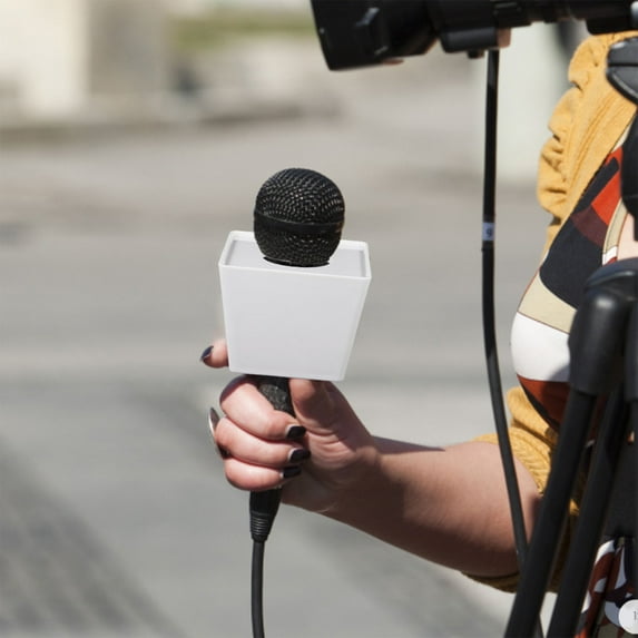 WHAMVOX Interview Microphone Set Bob Handheld Station Logo Flags ...