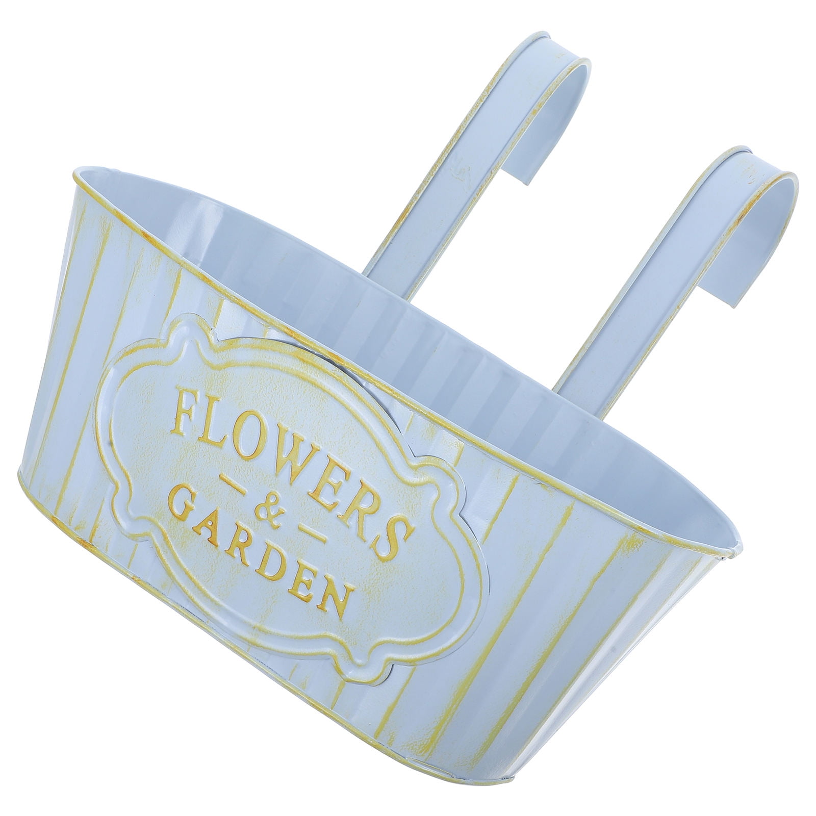 WHAMVOX Iron Flower Bucket Flower Hanging Bucket Decorative Plant ...