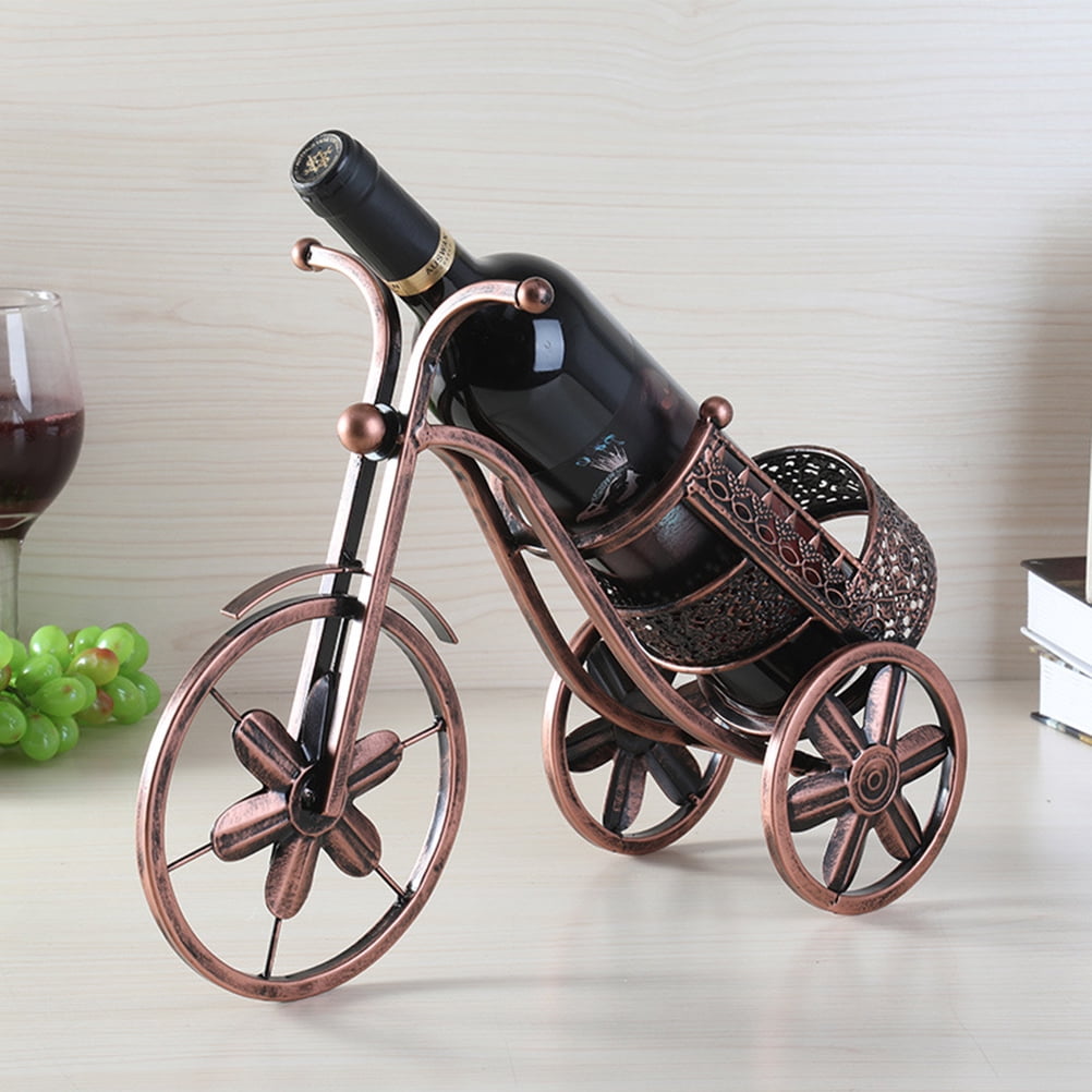 WHAMVOX Iron Wire Tricycle Wine Rack for Holding Wine Bottles ...