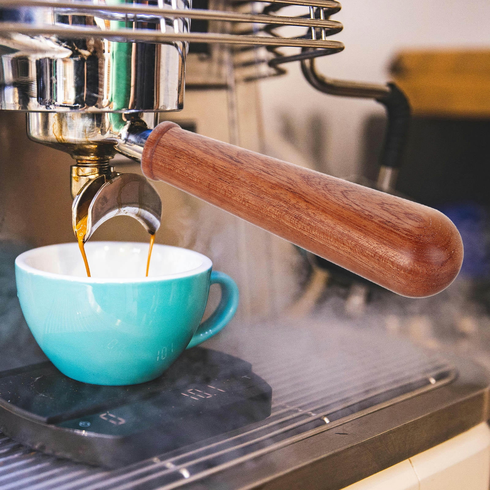 WHAMVOX Italian Coffee Handle Replacement Wooden Coffee Portafilter ...