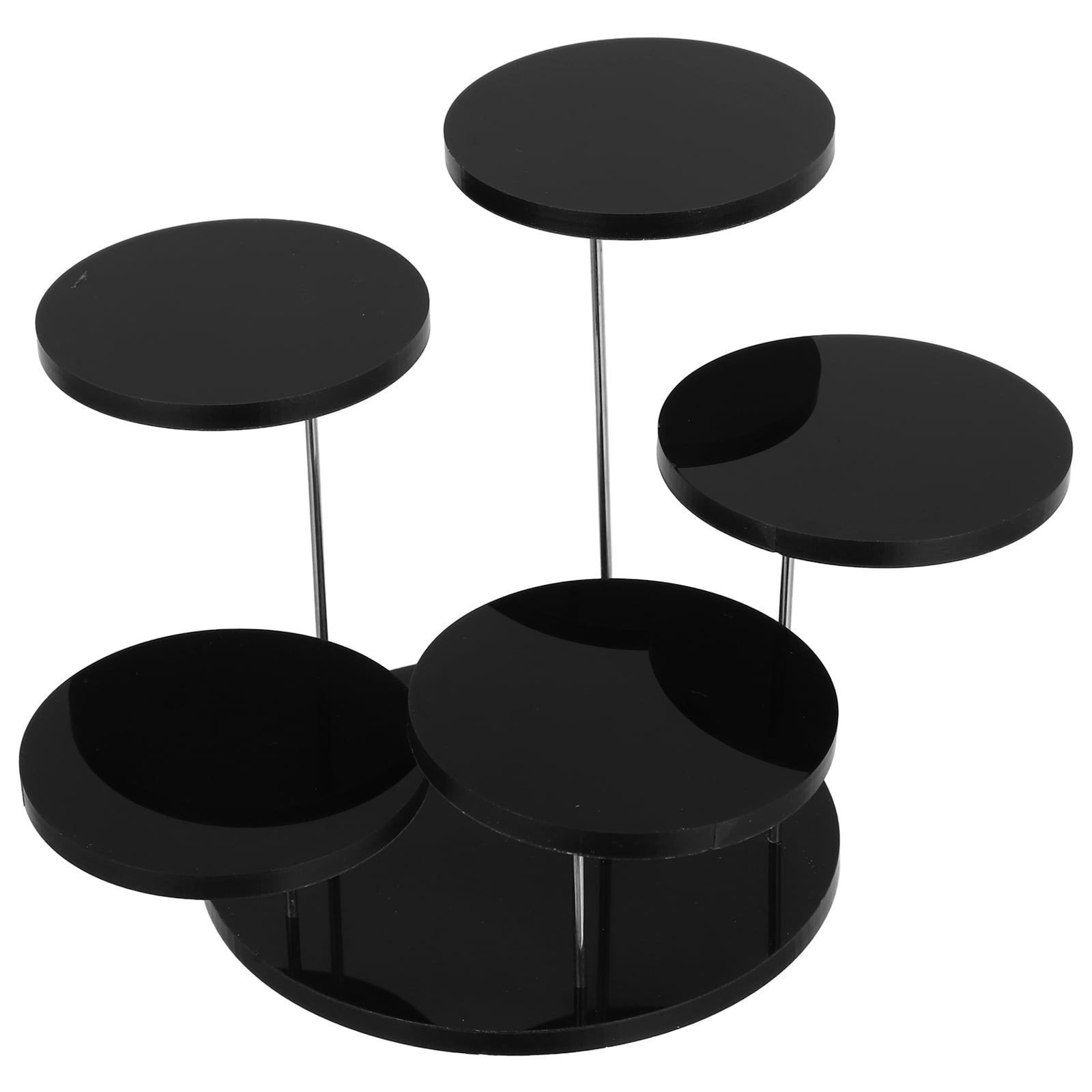 WHAMVOX Jewelry Stand Pedestal Riser Stand Clear Round Riser Stand ...