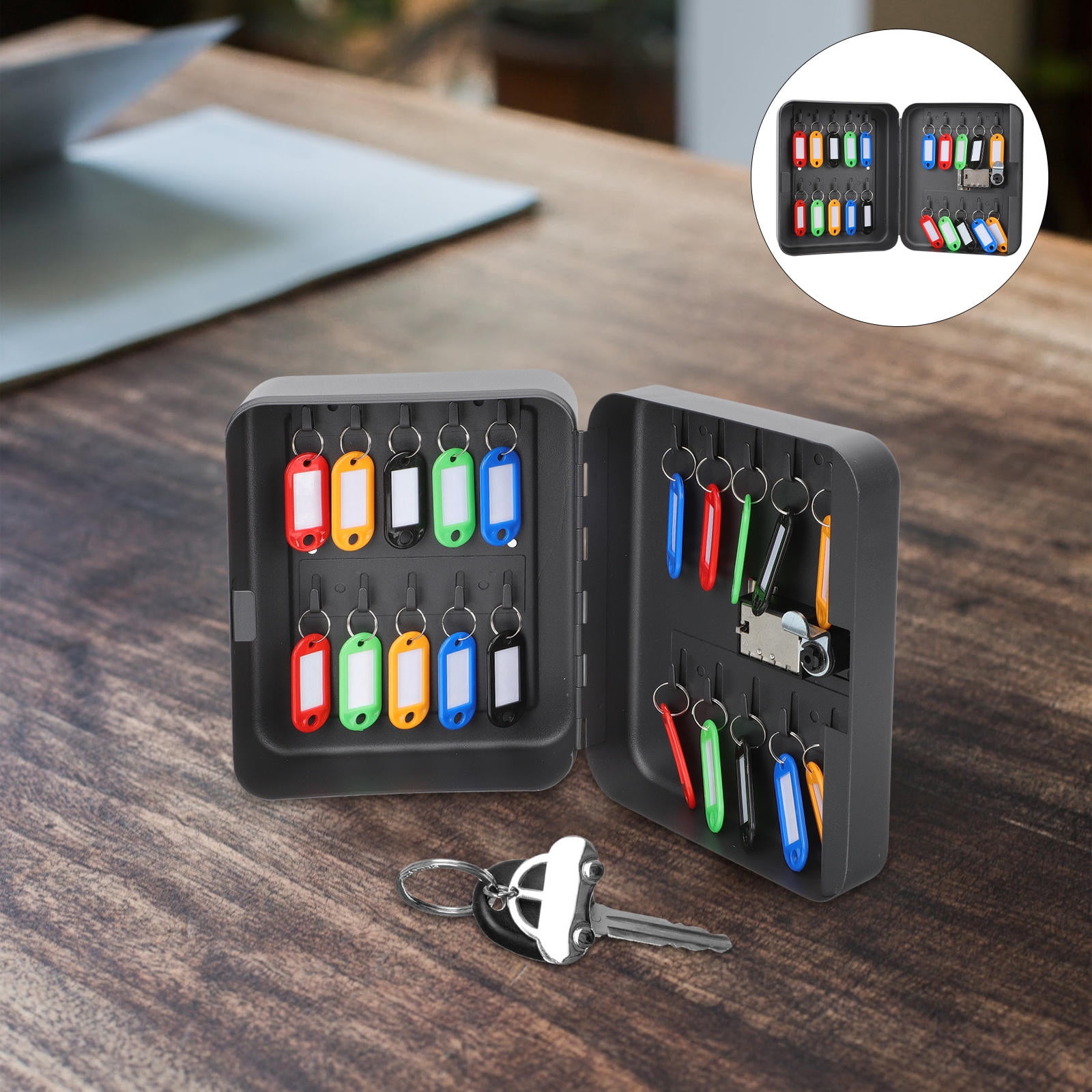 WHAMVOX Key Security Cabinet Cards Lockbox Wall Mount Hallway Storage ...