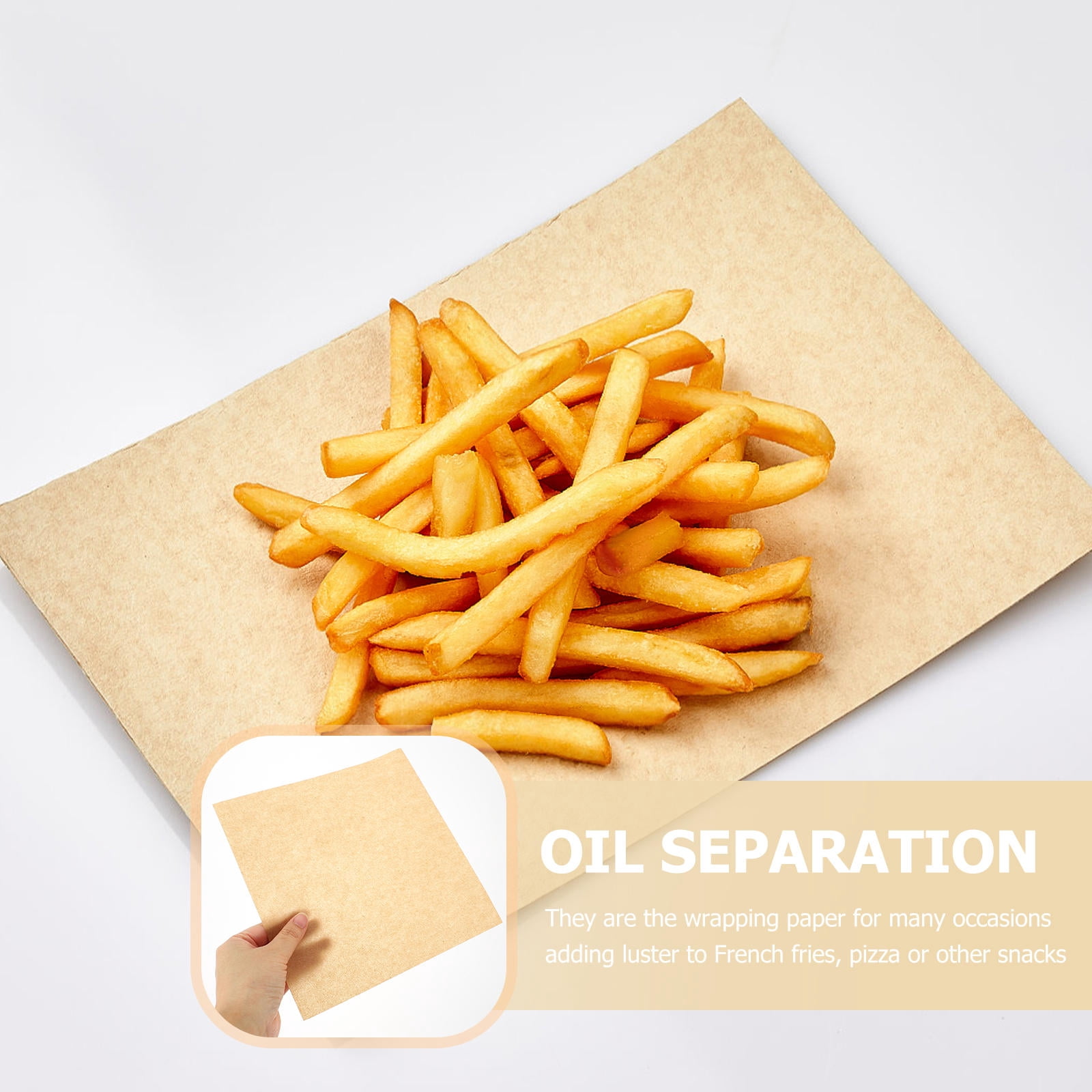 WHAMVOX Khaki Kitchen Oil Absorbing Paper for Fried Food and Snacks 500 ...