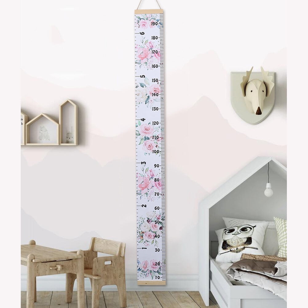 WHAMVOX Kids Growth Chart Timber Height Measurement Ruler Wall Decal ...