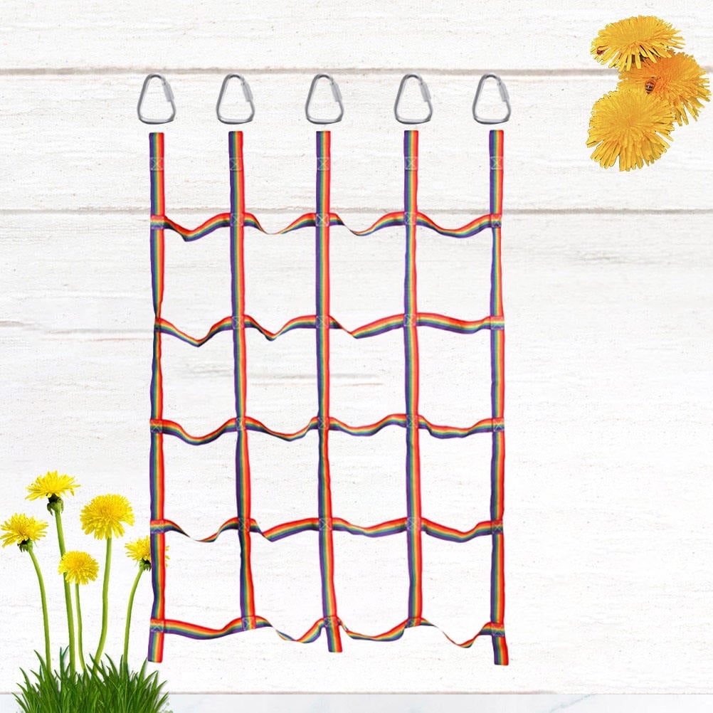 WHAMVOX Kids Indoor Climbing Net Rainbow Portable Webbing for Child ...