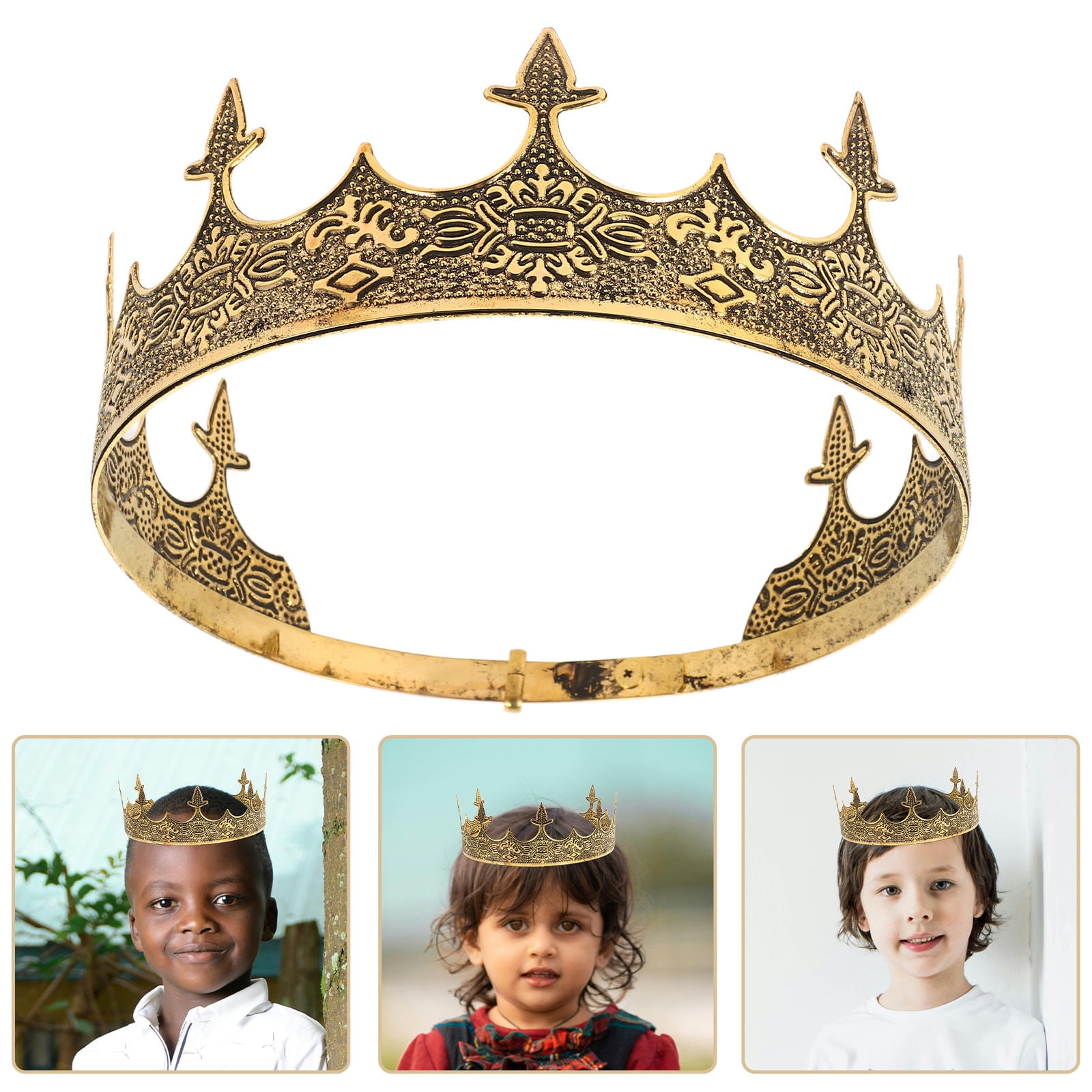 WHAMVOX King Crown For Crown For Birthday Celebration Birthday Crown ...