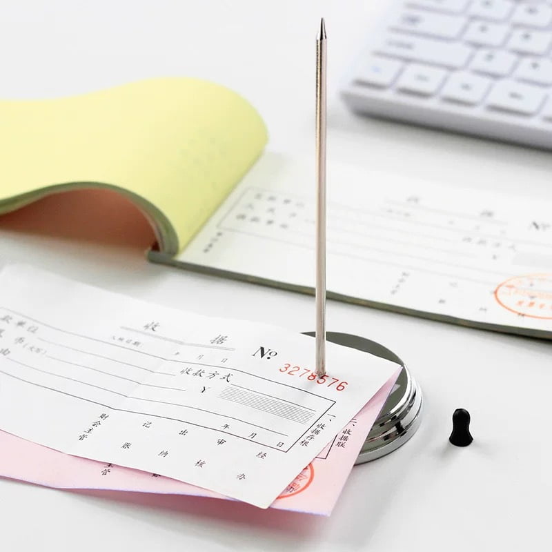WHAMVOX Kitchen Office Stainless Steel Receipt Spike Holder Memo Holder ...