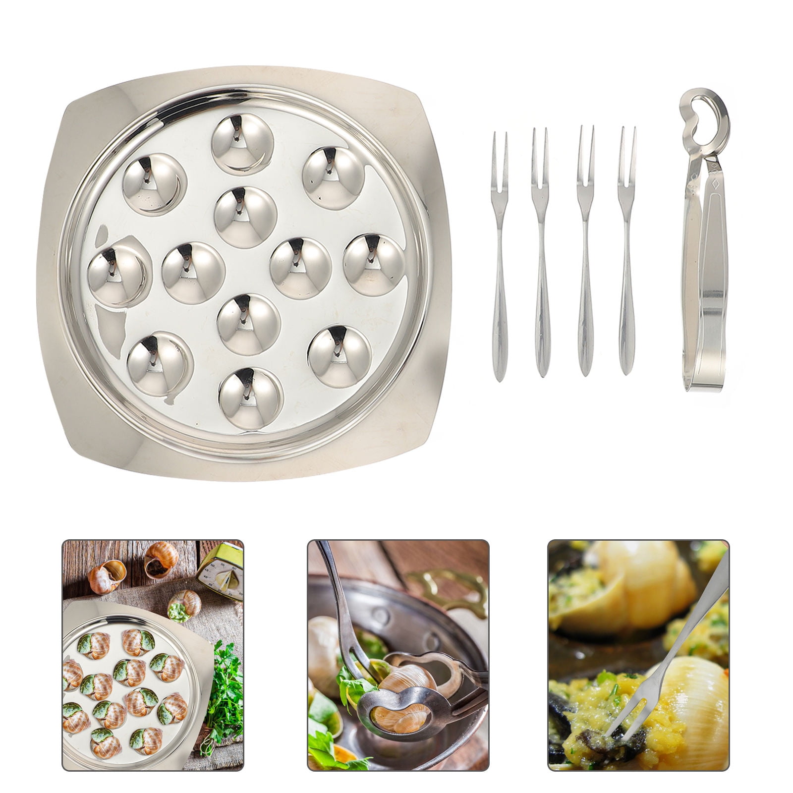WHAMVOX Kitchen Utensils Snail Serving Fork Escargot Plate - Walmart.com