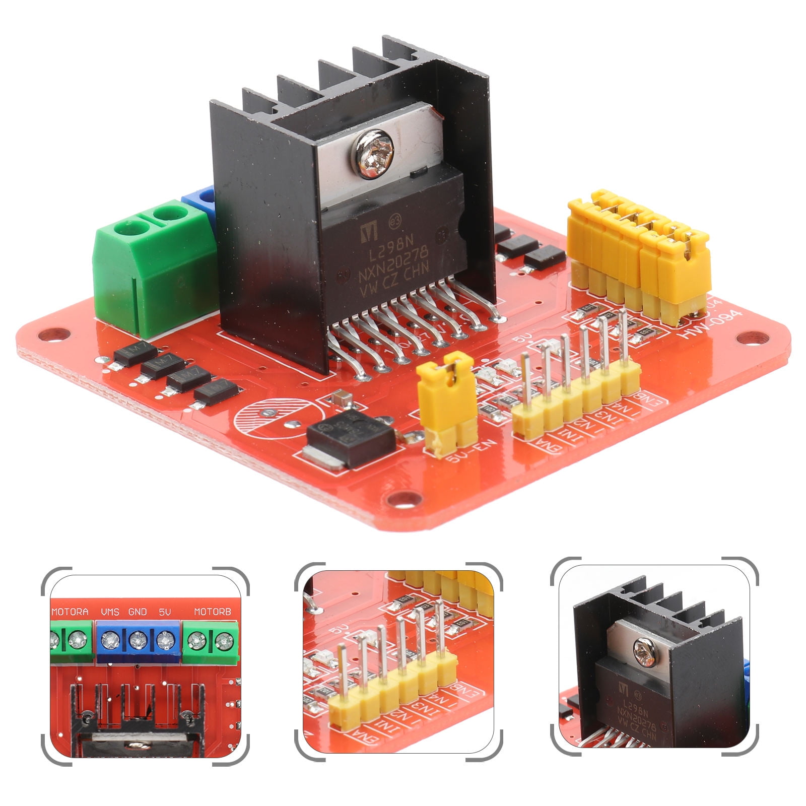 WHAMVOX L298N Dual H Bridge DC Stepper Motor Driver Module Controller ...