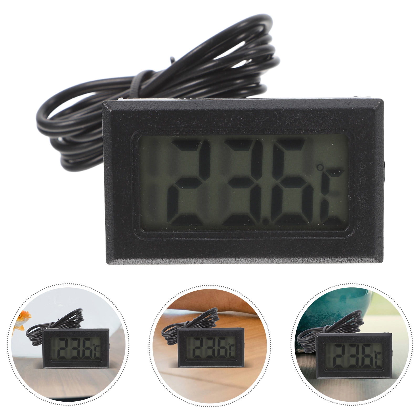 WHAMVOX LCD Screen Digital Temperature Gauge with Waterproof Probe for ...