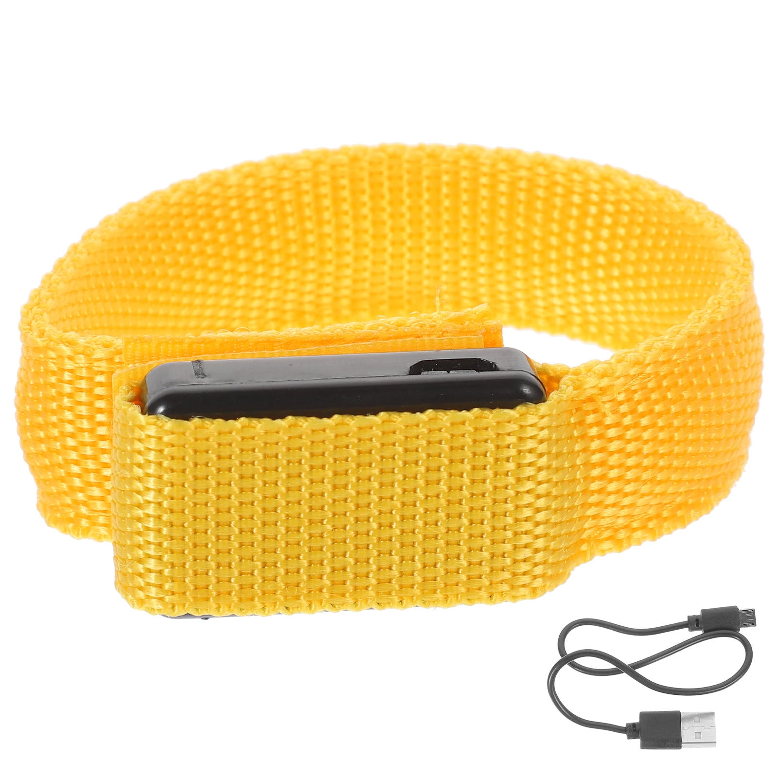 WHAMVOX LED Rechargeable Wristbands with USB Cable for Daily Use Yellow ...