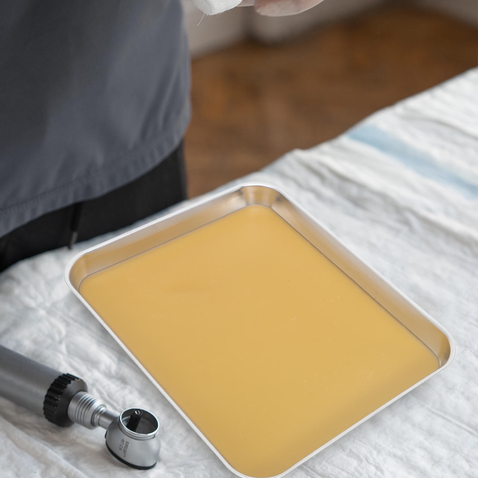 FESTFENDS Dissection Tray Stainless Steel Wax Lining 1Pack 12.6x9.8x1 ...