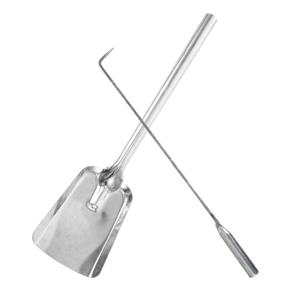 WHAMVOX Large Fire Pit Poker Fireplace Scoop Ash Scoop Gardening Shovel ...