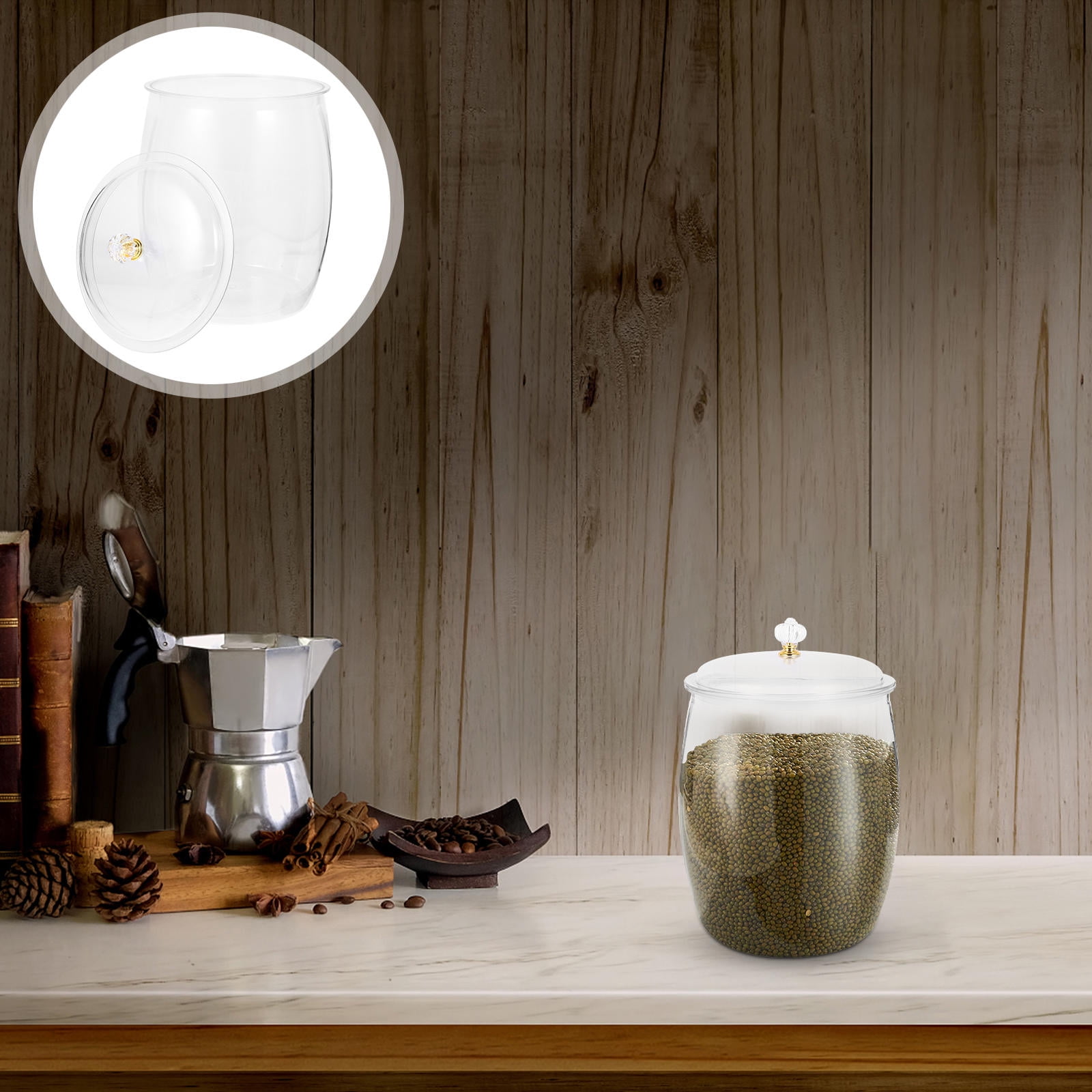 SKISUNO Clear Storage Jar Transparent 1Set For Home Use In Daily Use ...