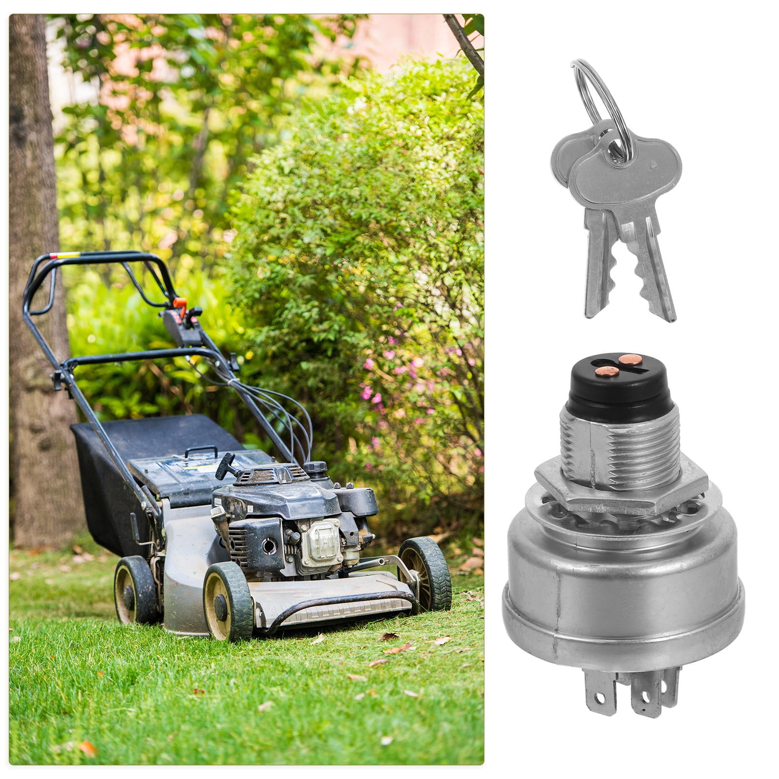 WHAMVOX Lawn Mower Ignition Starter Switch Replacement Part for Lawn ...