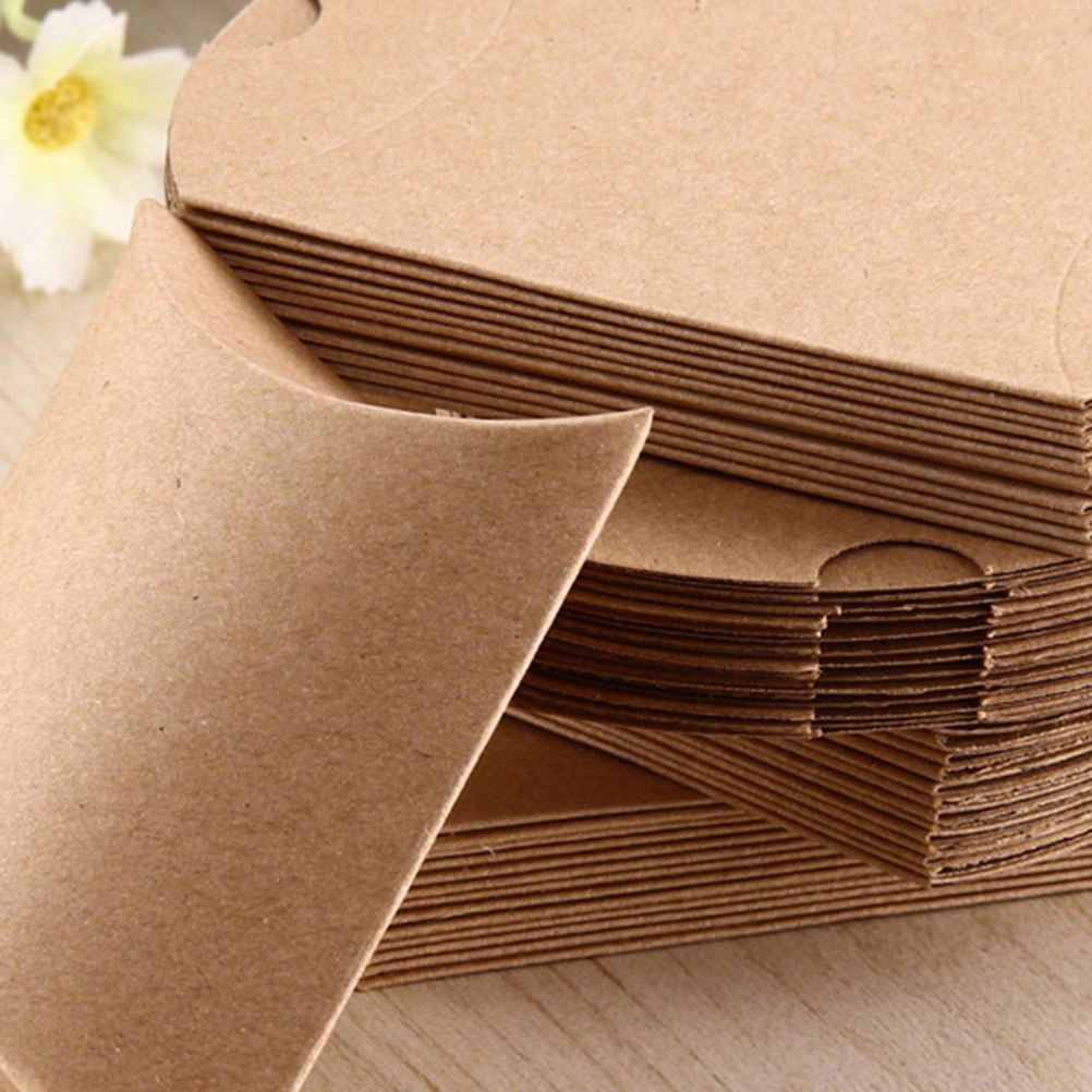WHAMVOX Light Brown Paper Candy Boxes with Rope for Gift Packing and ...