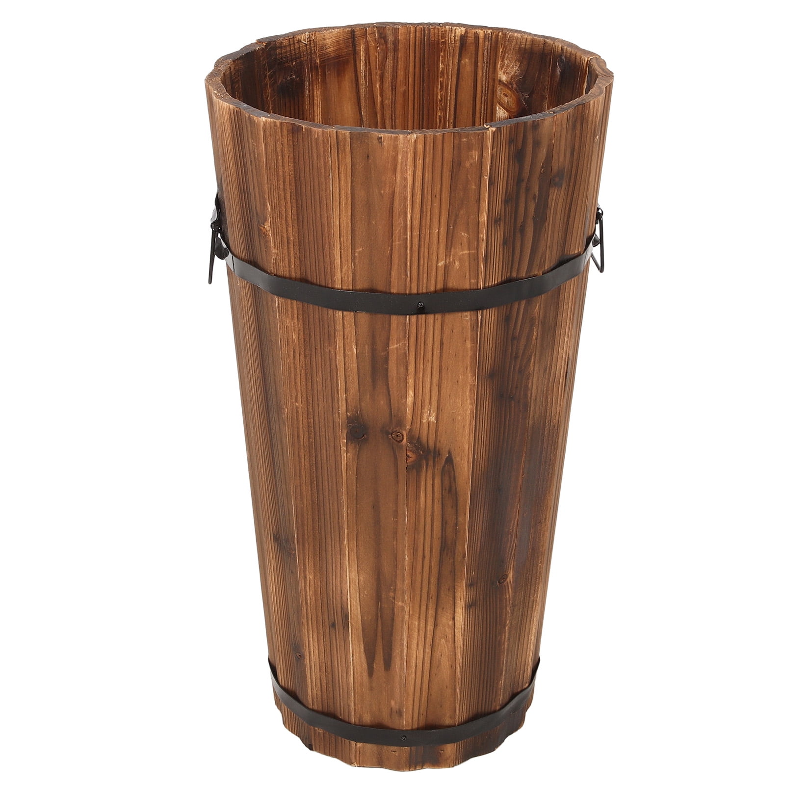 WHAMVOX Light Brown Wooden Umbrella Organizer for Entryway Storage ...