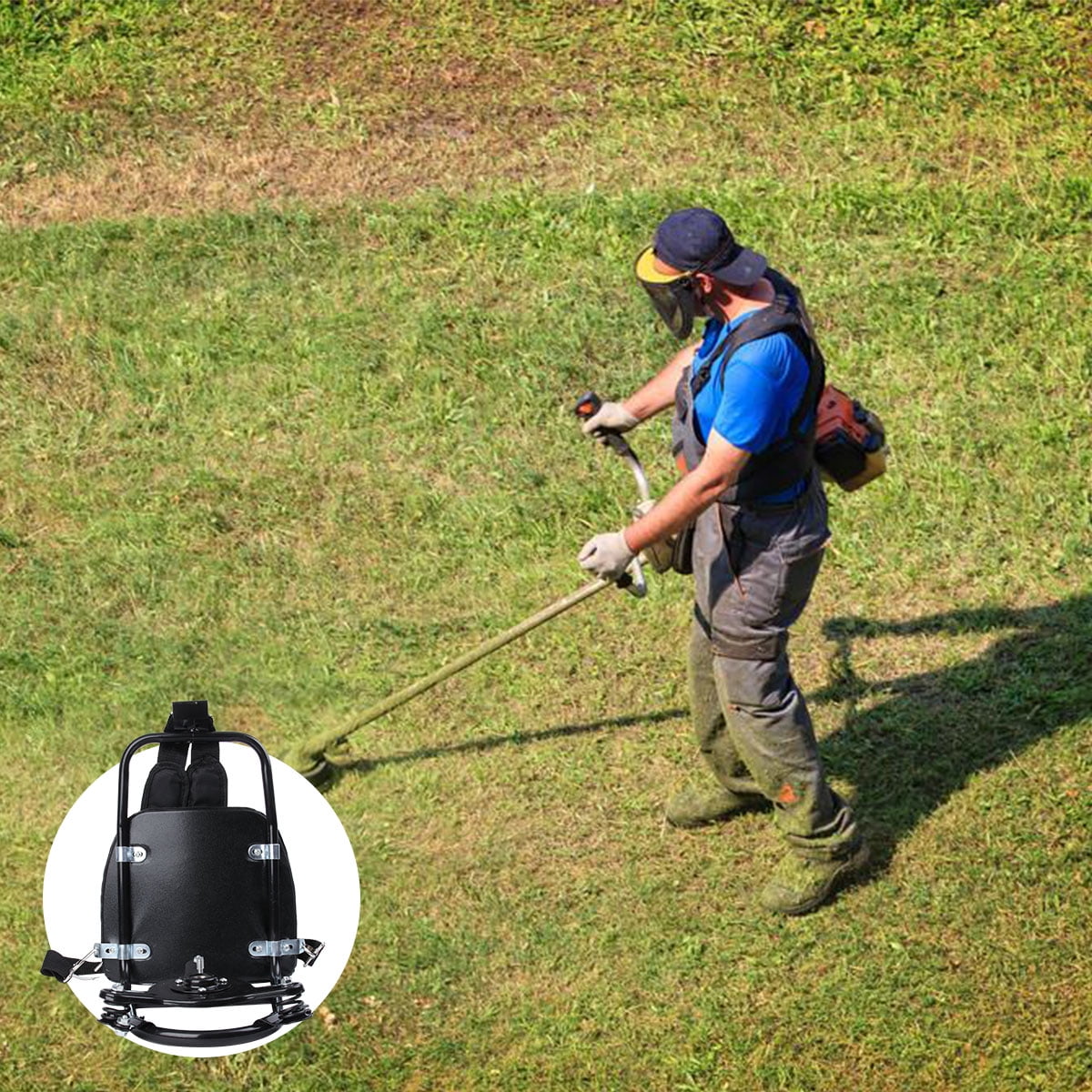 WHAMVOX Lightweight Mower Accessory Mower Shoulder Rack 40X30CM Black ...