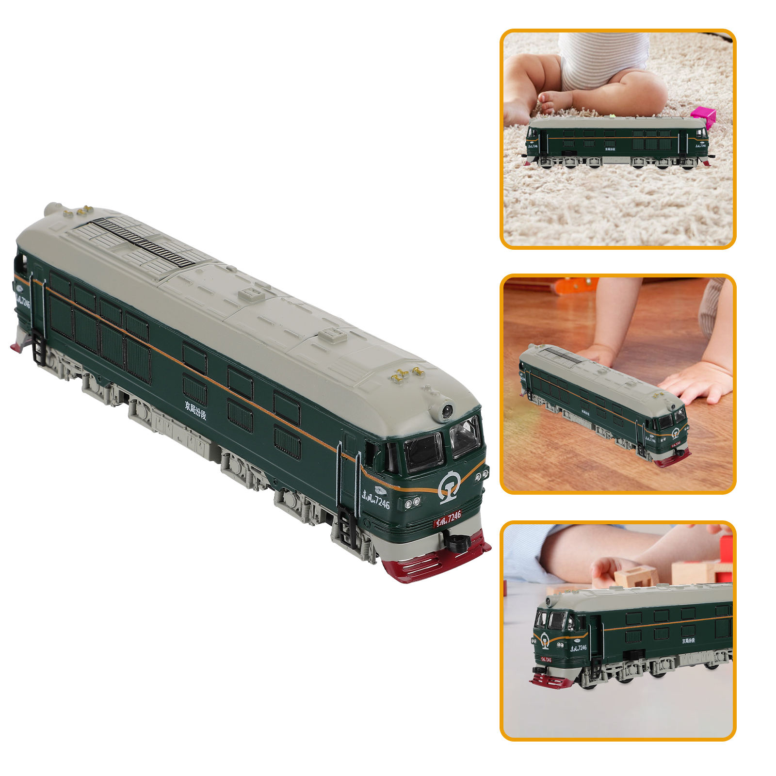 WHAMVOX Locomotive Alloy Model Light Back to the Classical Green Skin ...
