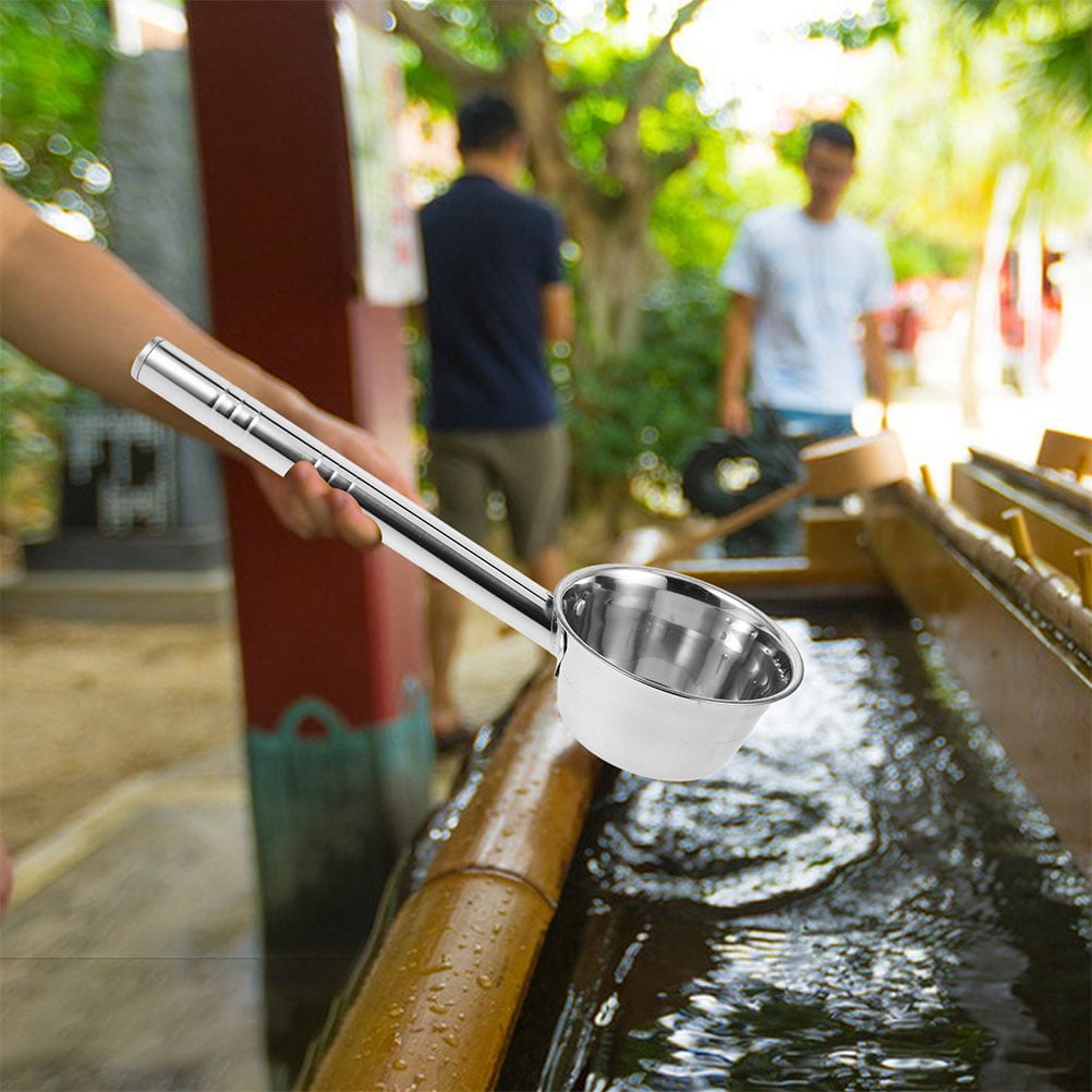 WHAMVOX Long Handle Water Ladle 14 CM Stainless Steel Soup Ladle Spoon ...
