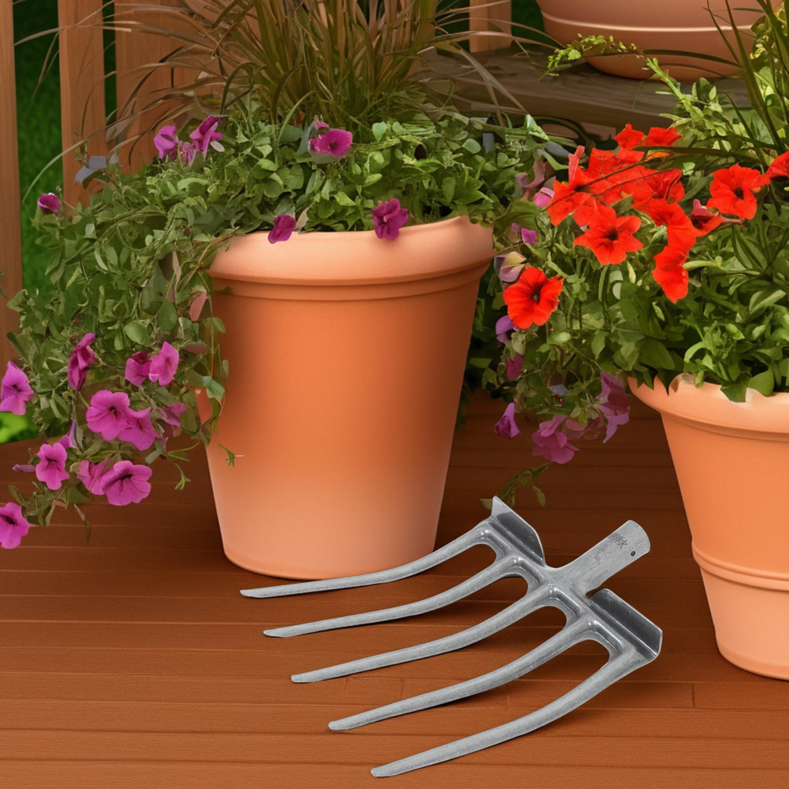 WHAMVOX MLINS Steel Agricultural Fork 2pcs Garden Rake Head Replacement ...