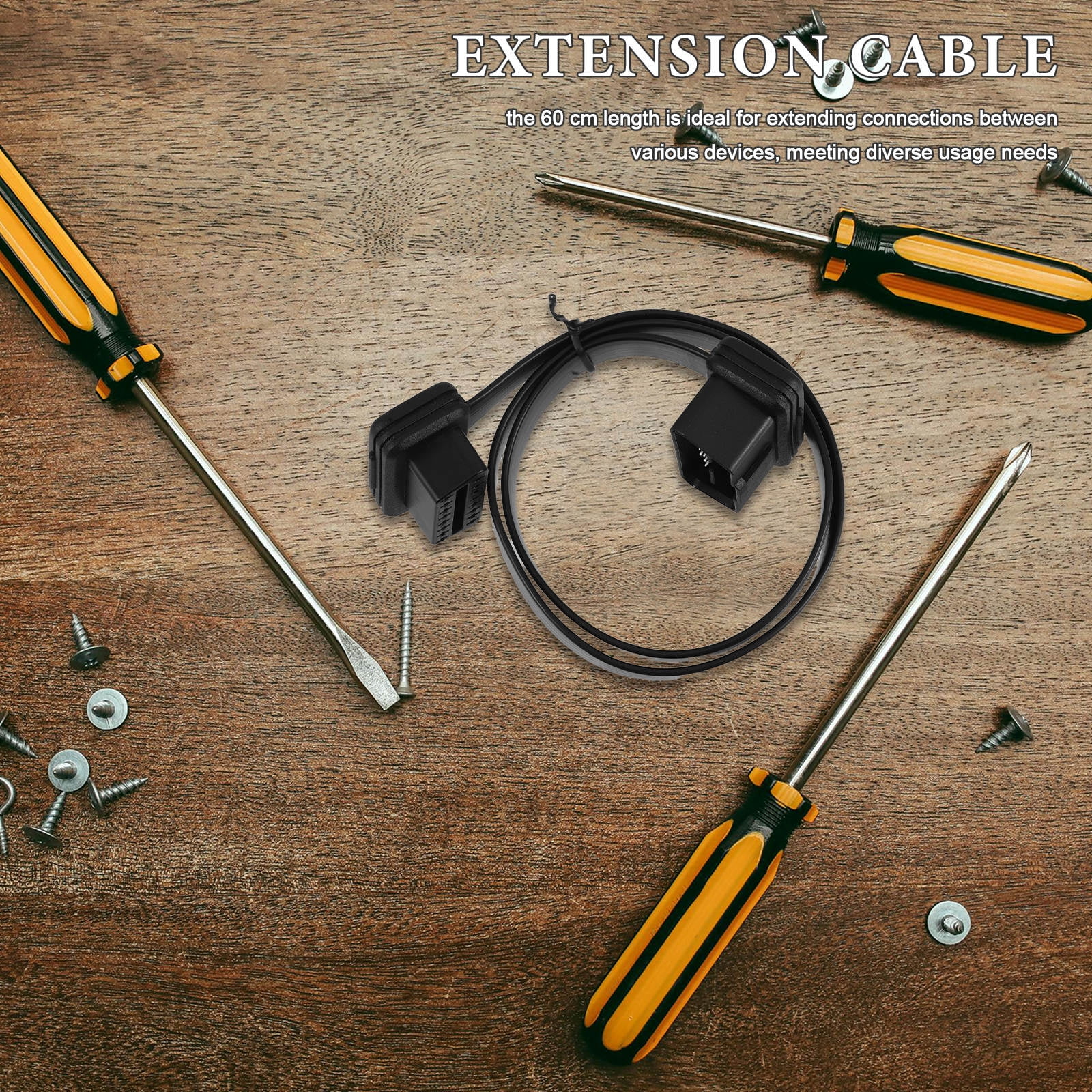 WHAMVOX Male to Female Extension Cable Full 16pin Ribbon Splitter ...