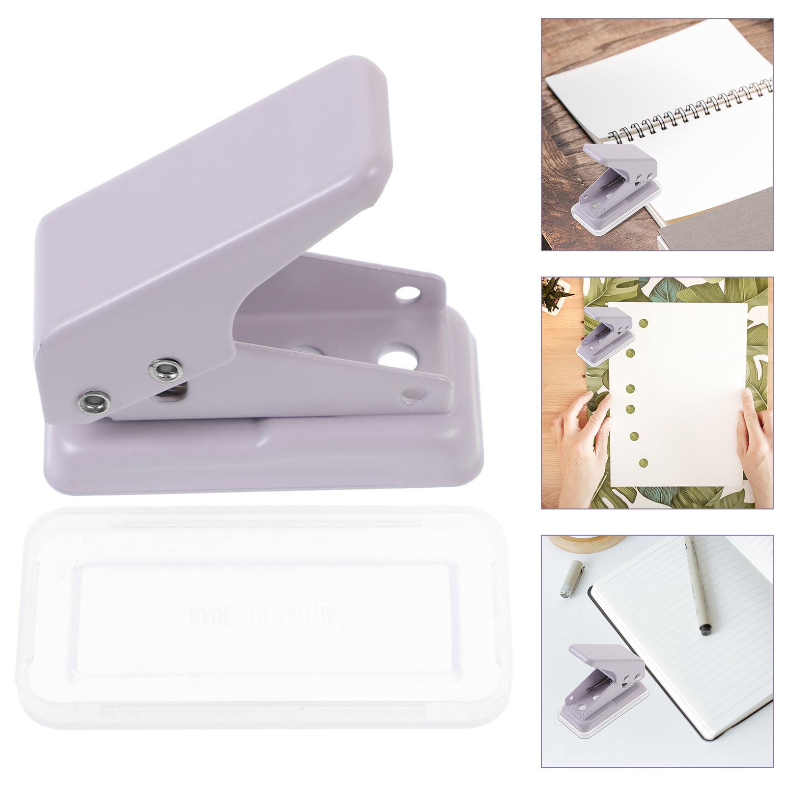 FESTFENDS Binder Hole Punch Lavender Metal 1Pcs For Office Use ...