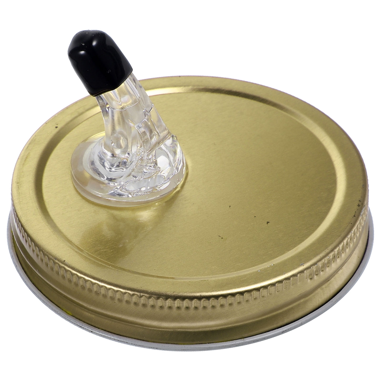 WHAMVOX Mason Jar Handles Pump Lid Wide Mouth Jars with Lids Golden ...