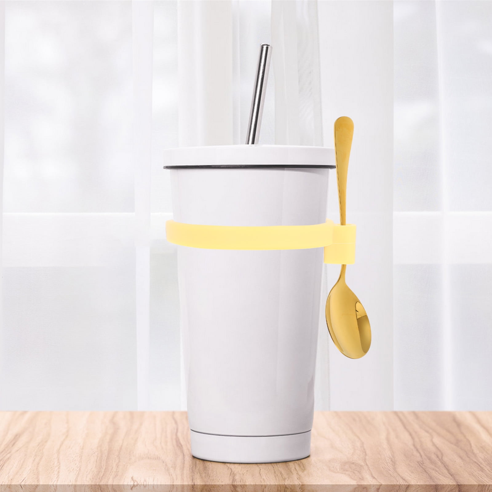 WHAMVOX Mason Jar Spoon Holders Set of 12 Silicone Orange for Storage ...