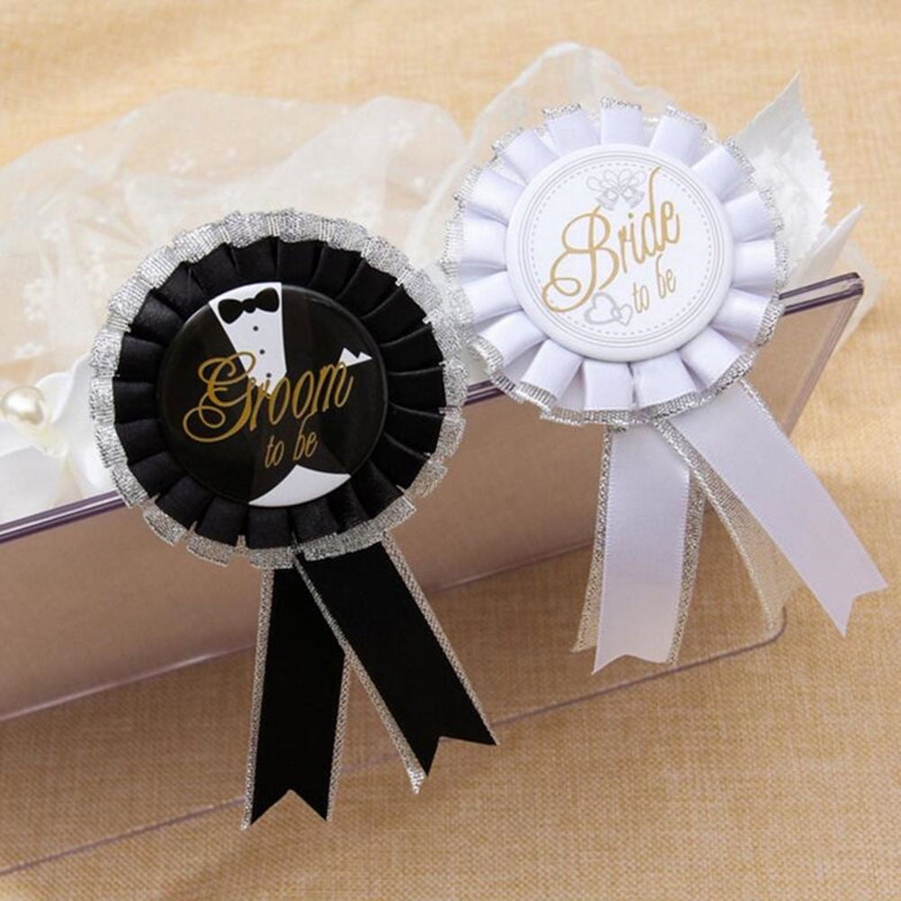 WHAMVOX Masteelf 1 PC Groom To Be Satin Bridal Badge Brooch Decor Signs ...