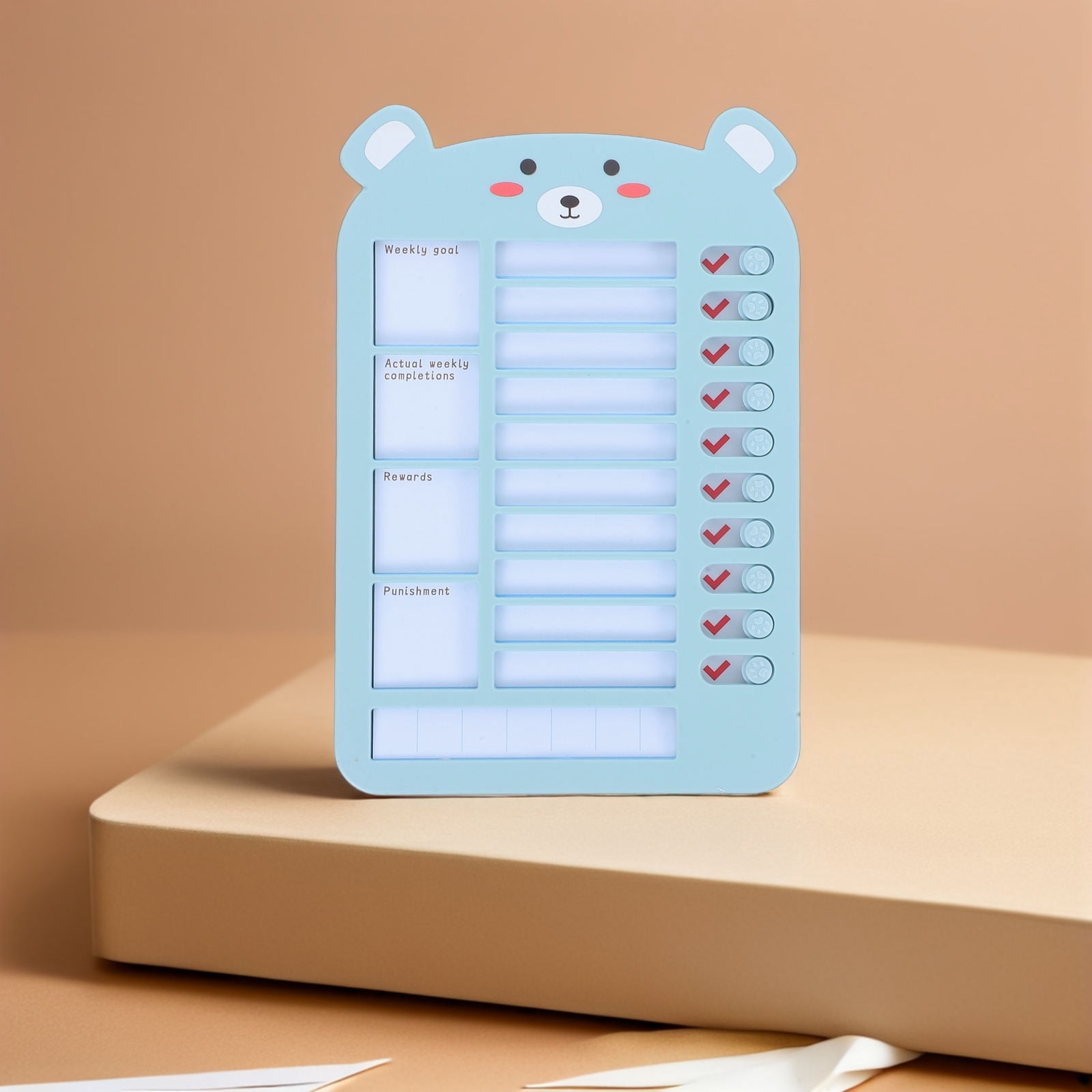 WHAMVOX Masteelf Kids Chores Chart with Slider Visual Schedule Daily ...