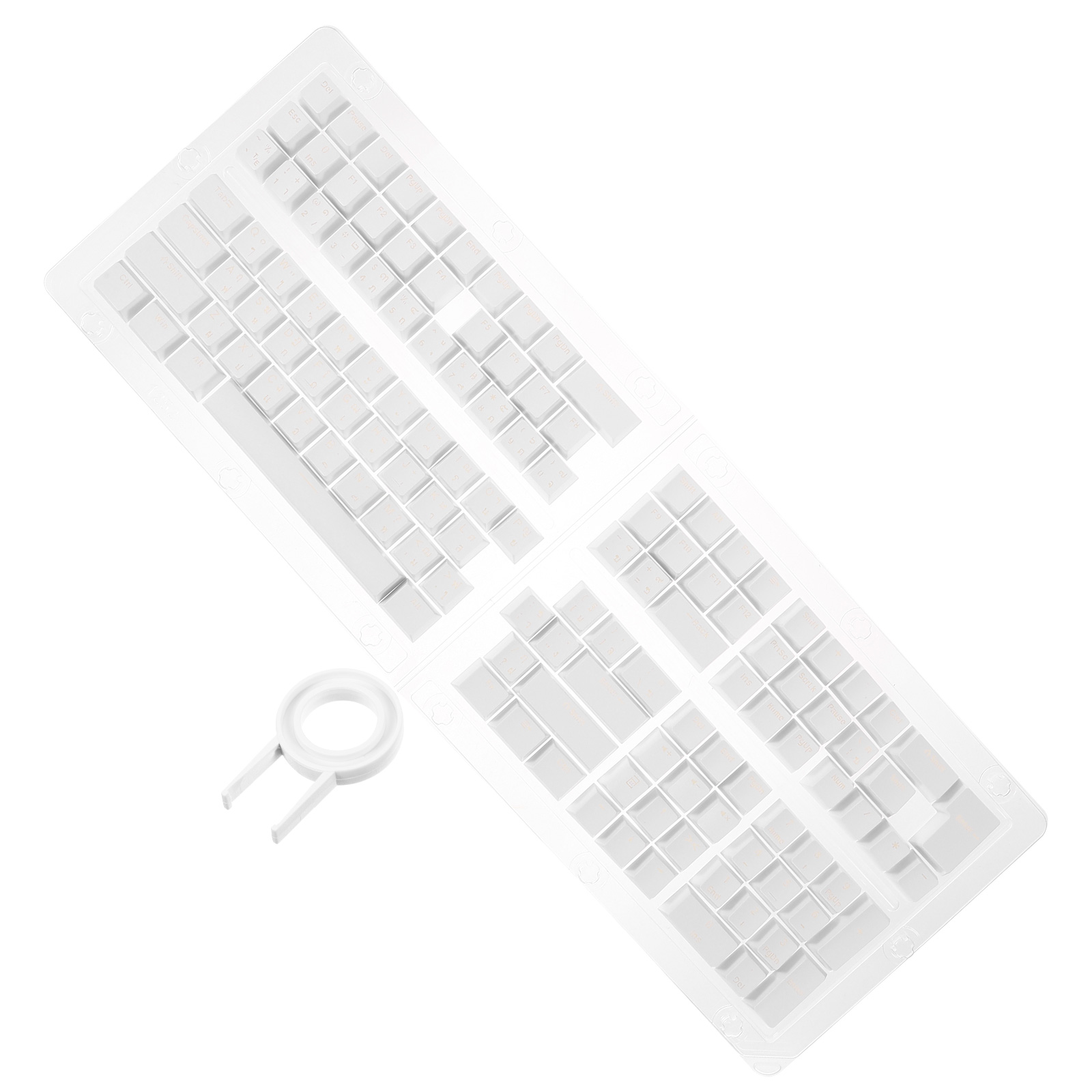 WHAMVOX Mechanical Keyboard Caps Keycap for Game Players Gaming White ...