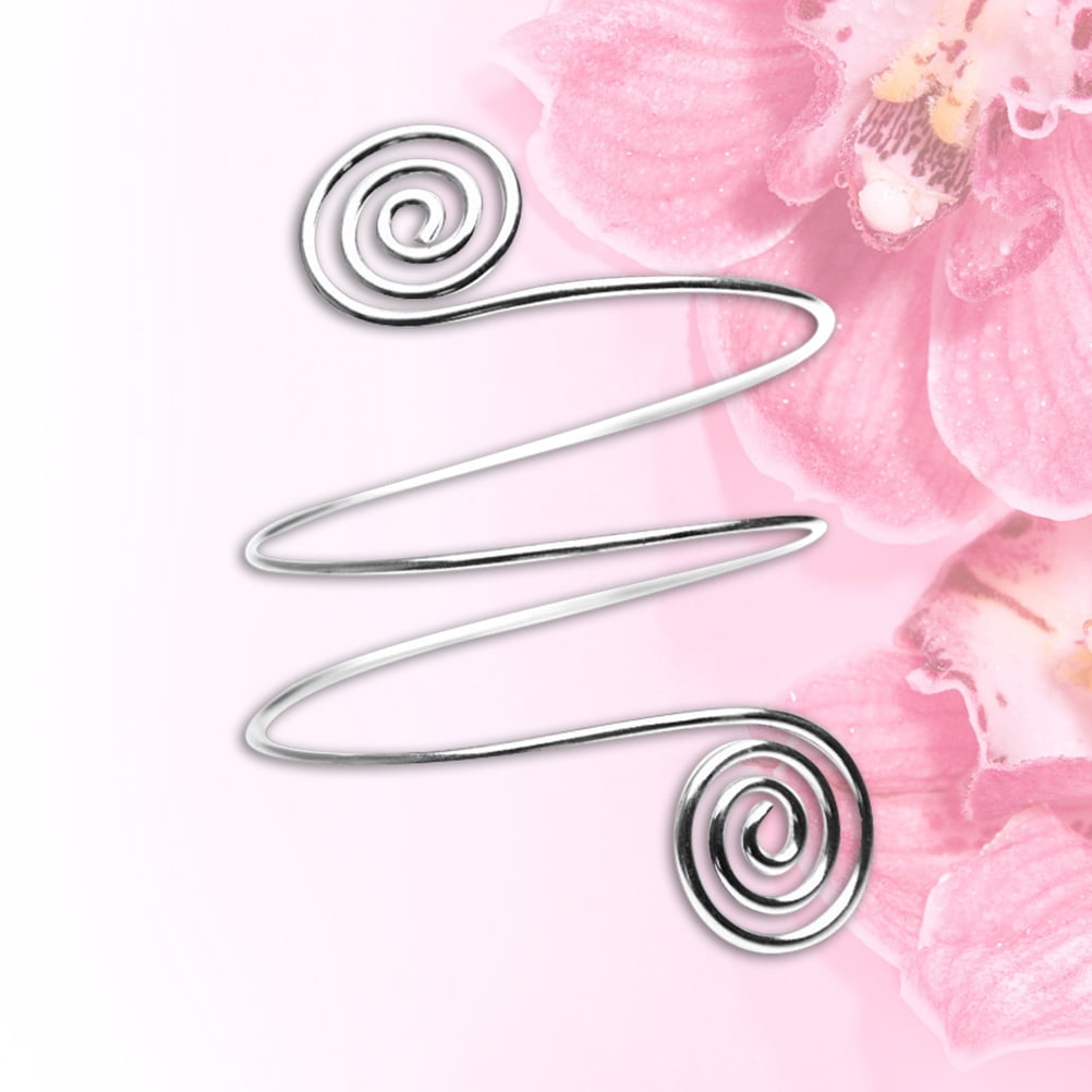 WHAMVOX Metal Armband Punk Woman Armlet Spiral Bracelet Women Silver ...