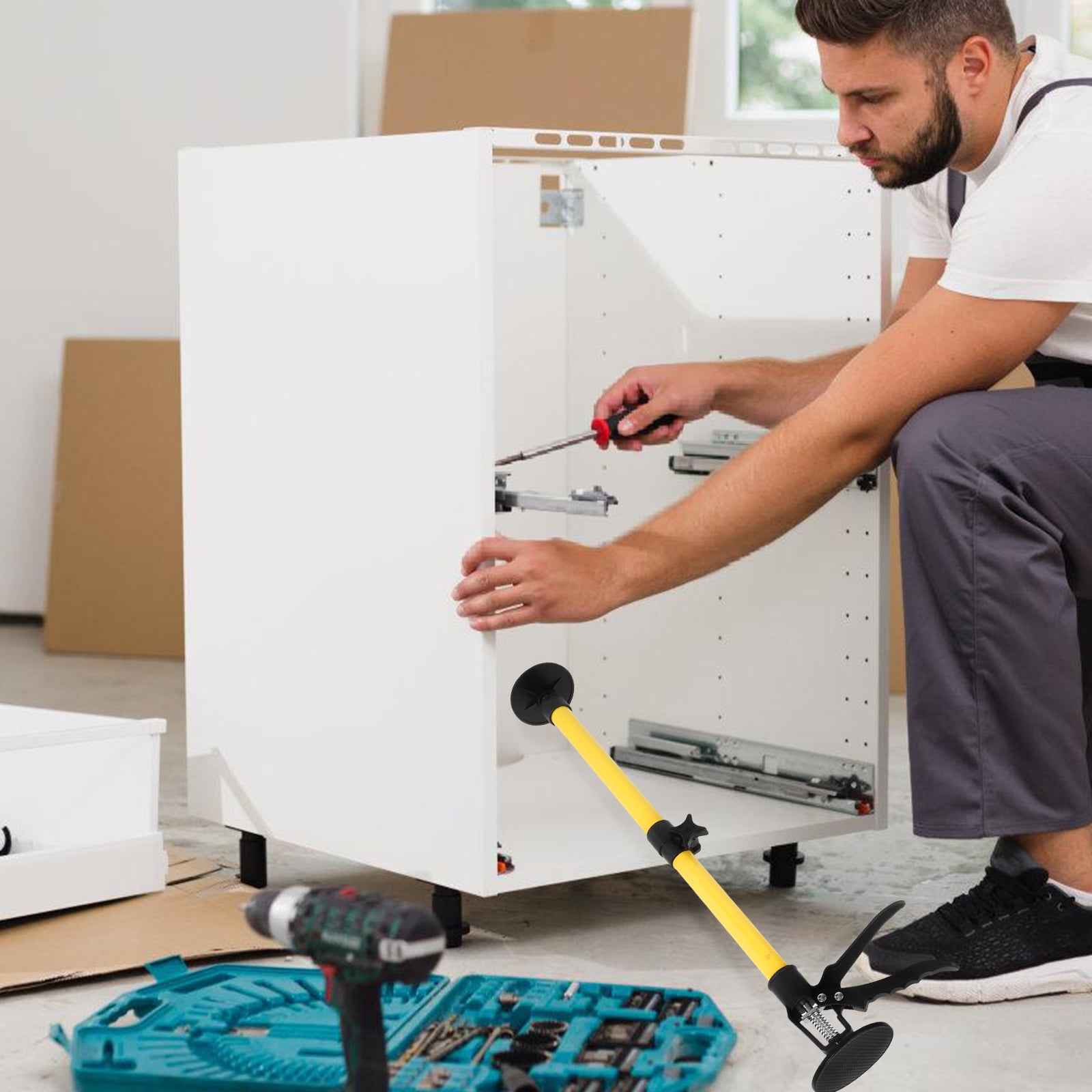 WHAMVOX Metal Cabinet Jack Flexible Cabinet Jack Cabinet Jack Support ...