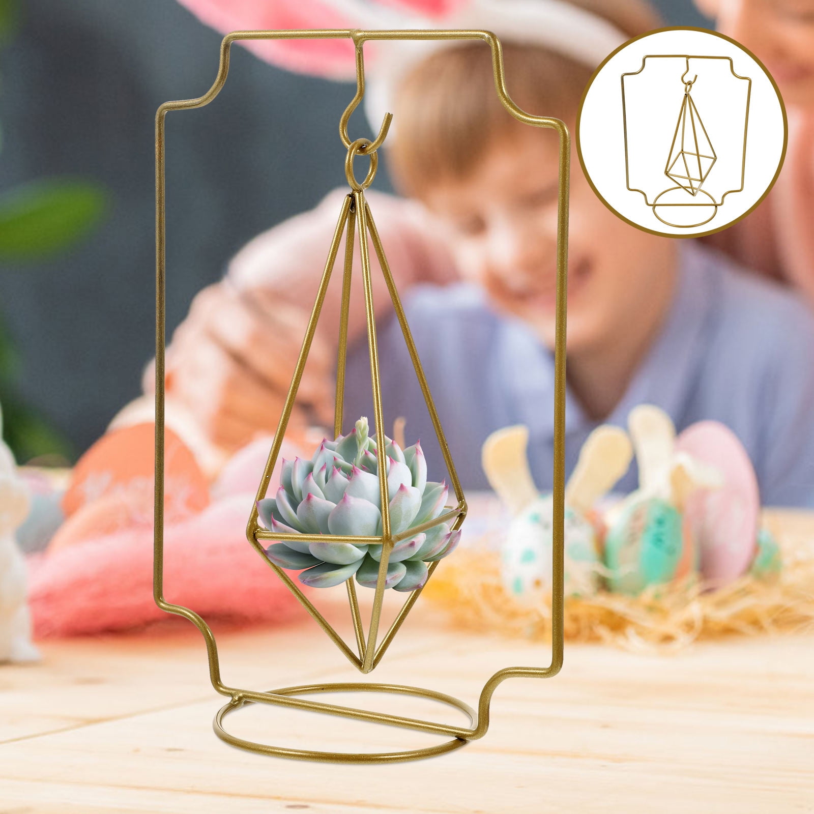 WHAMVOX Metal Display Stand Small Plant Photo Frame Hanging Display ...