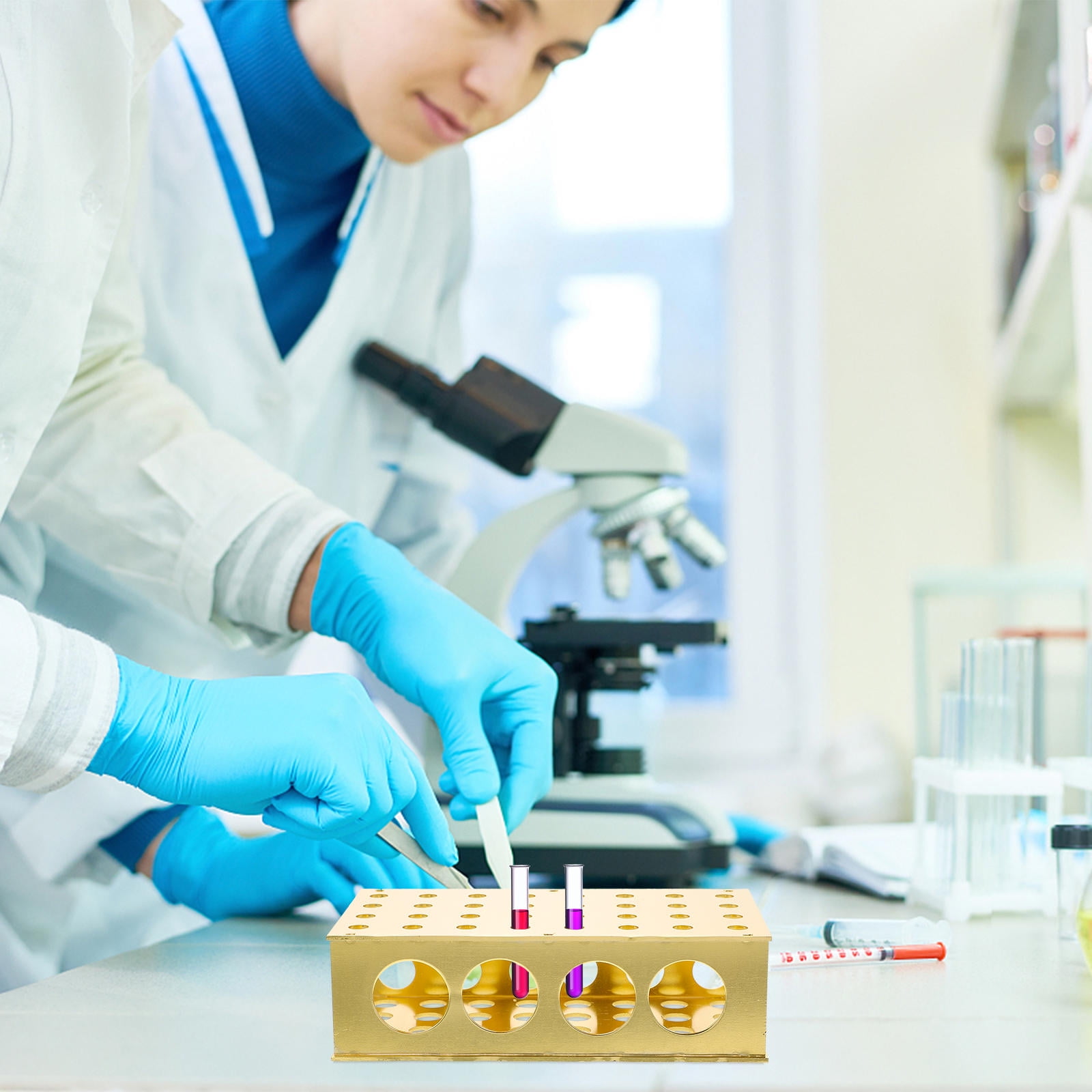 WHAMVOX Metal Test Tube Rack for Labs Ideal for Storage and Practical ...