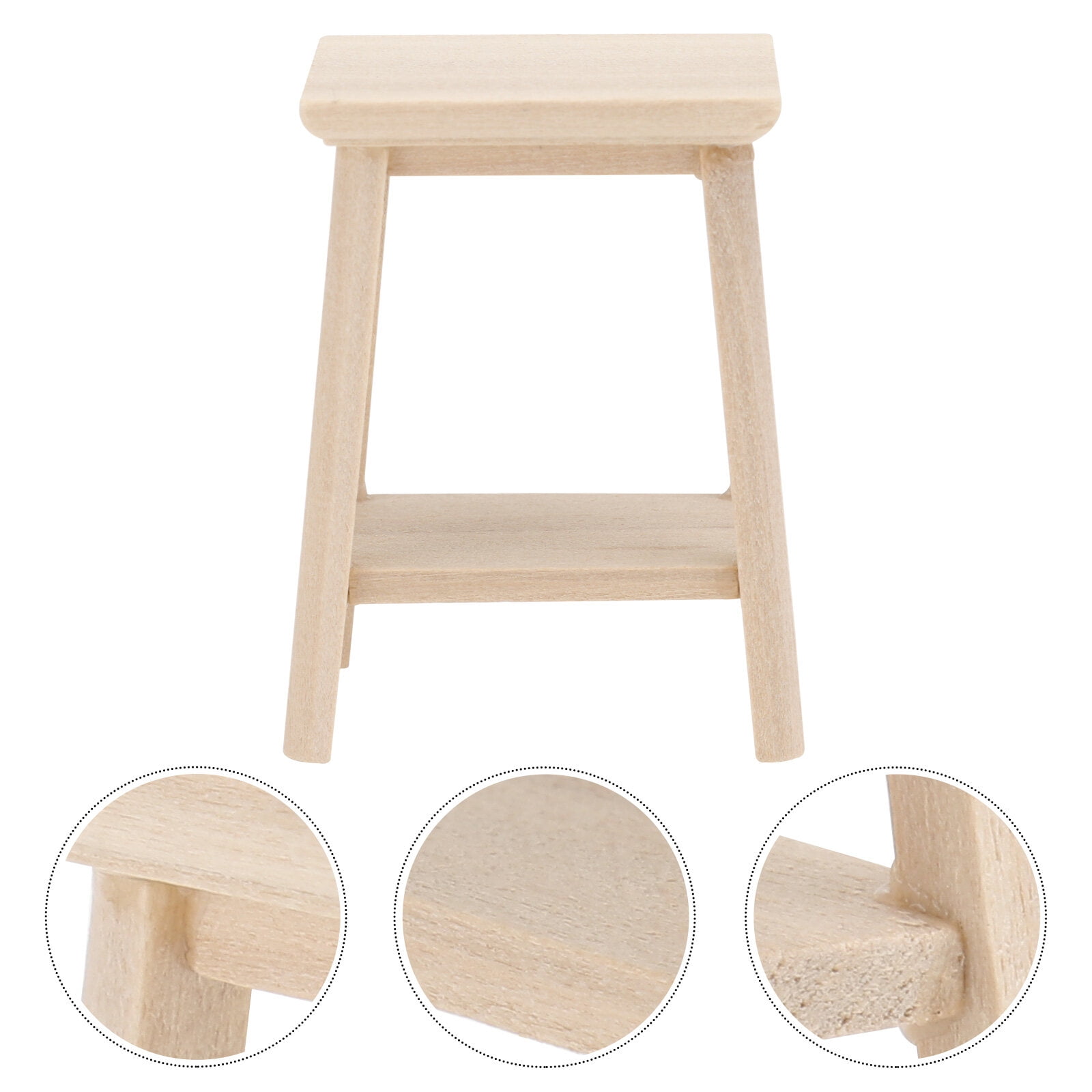 WHAMVOX Mini Furniture Model Tiny Home Portable Stool Kids Child Khaki ...